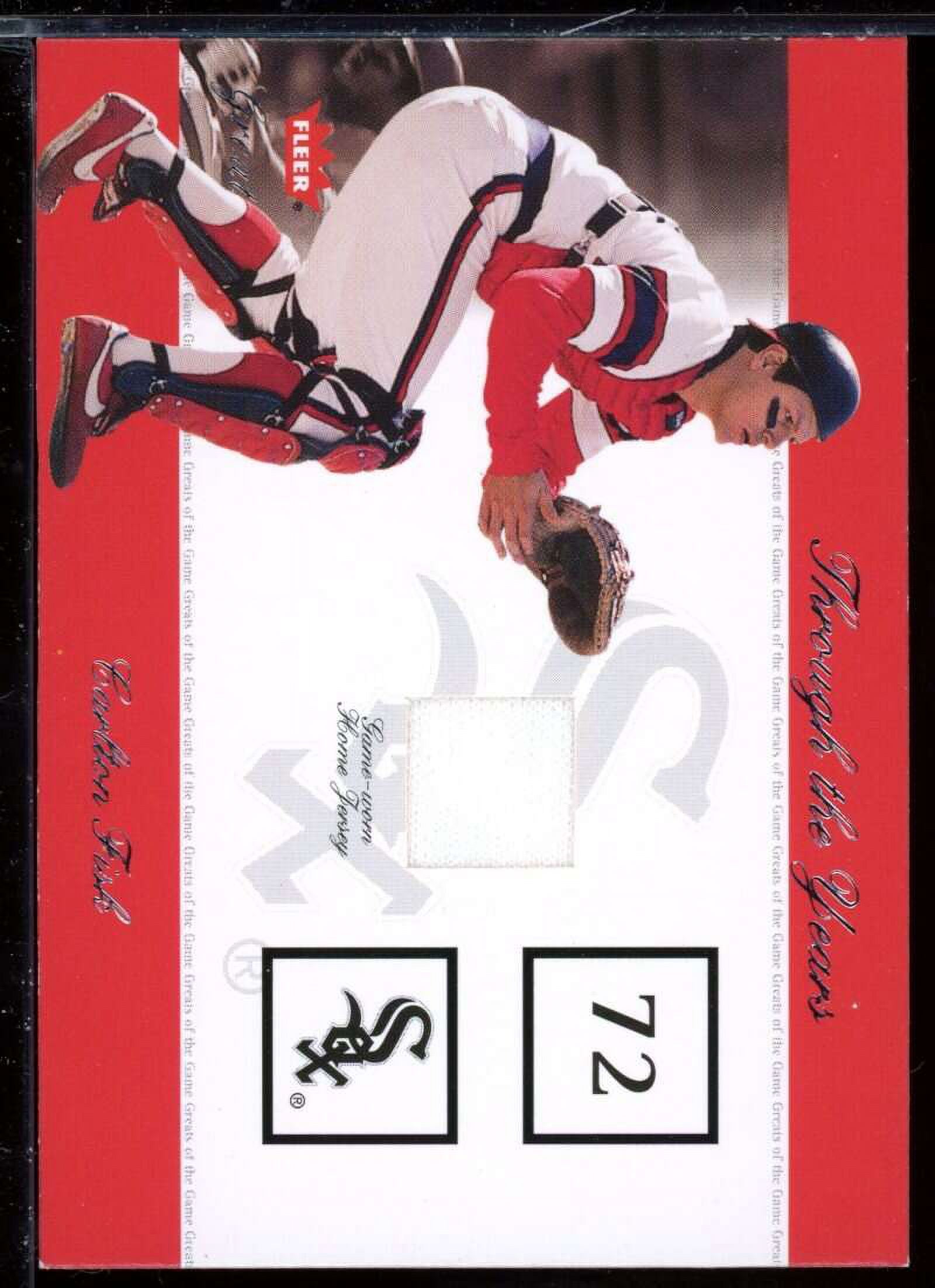 Carlton Fisk Fielding Card 2002 Greats of the Game Through the Years ...