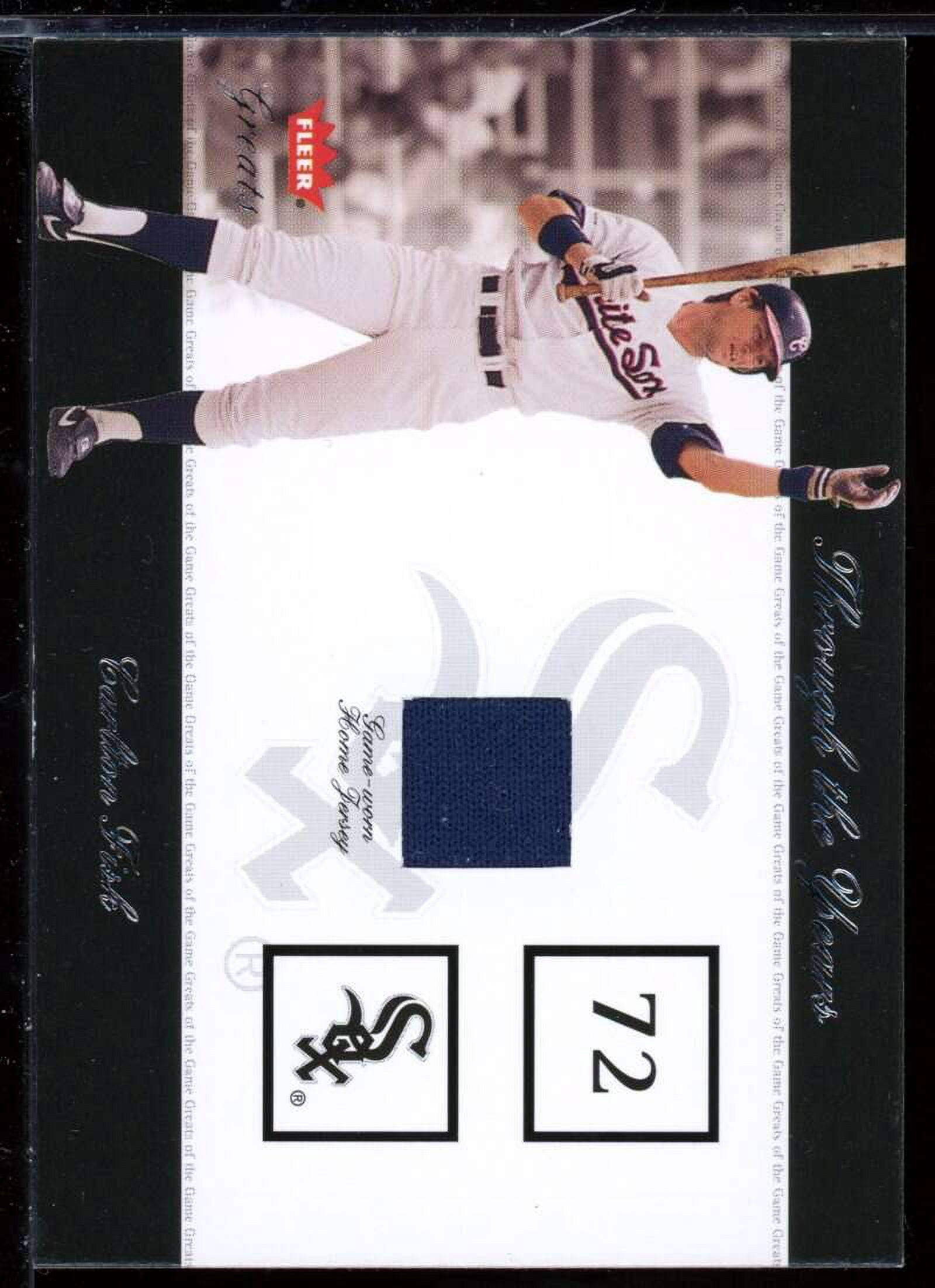 Carlton Fisk Hitting Card 2002 Greats of the Game Through the Years ...