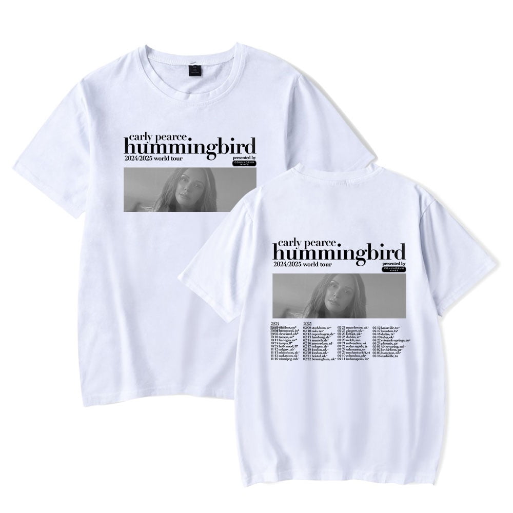 Carly Pearce Hummingbird World Tour Merch Unisex O-neck Short Sleeve T ...