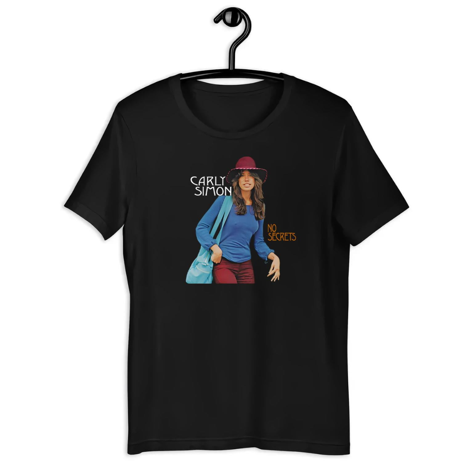 Carly Simon ALBUM no secrets T-shirt Short sleeve All sizes S-5XL black ...