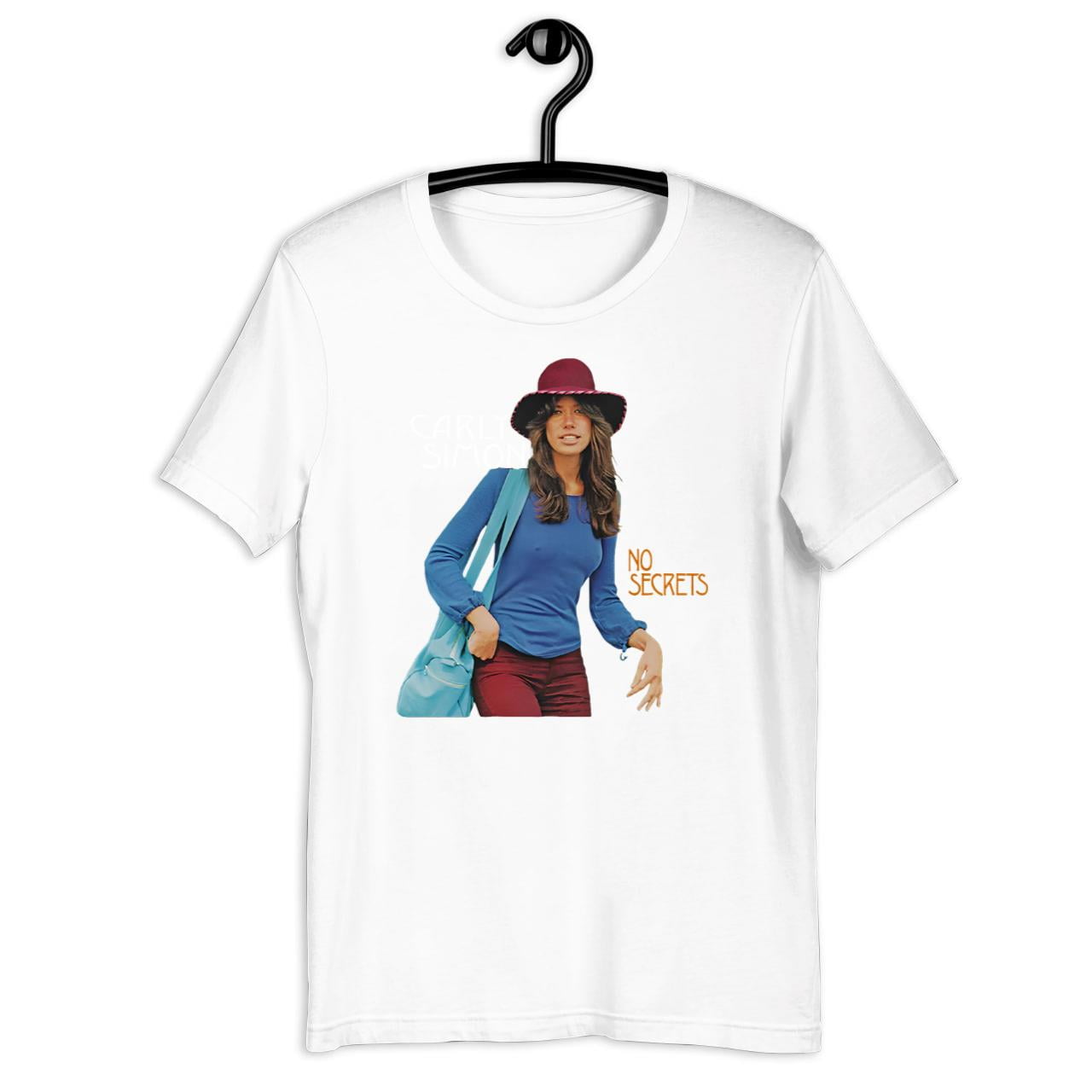 Carly Simon ALBUM no secrets T-shirt Short sleeve All sizes S-5XL black ...
