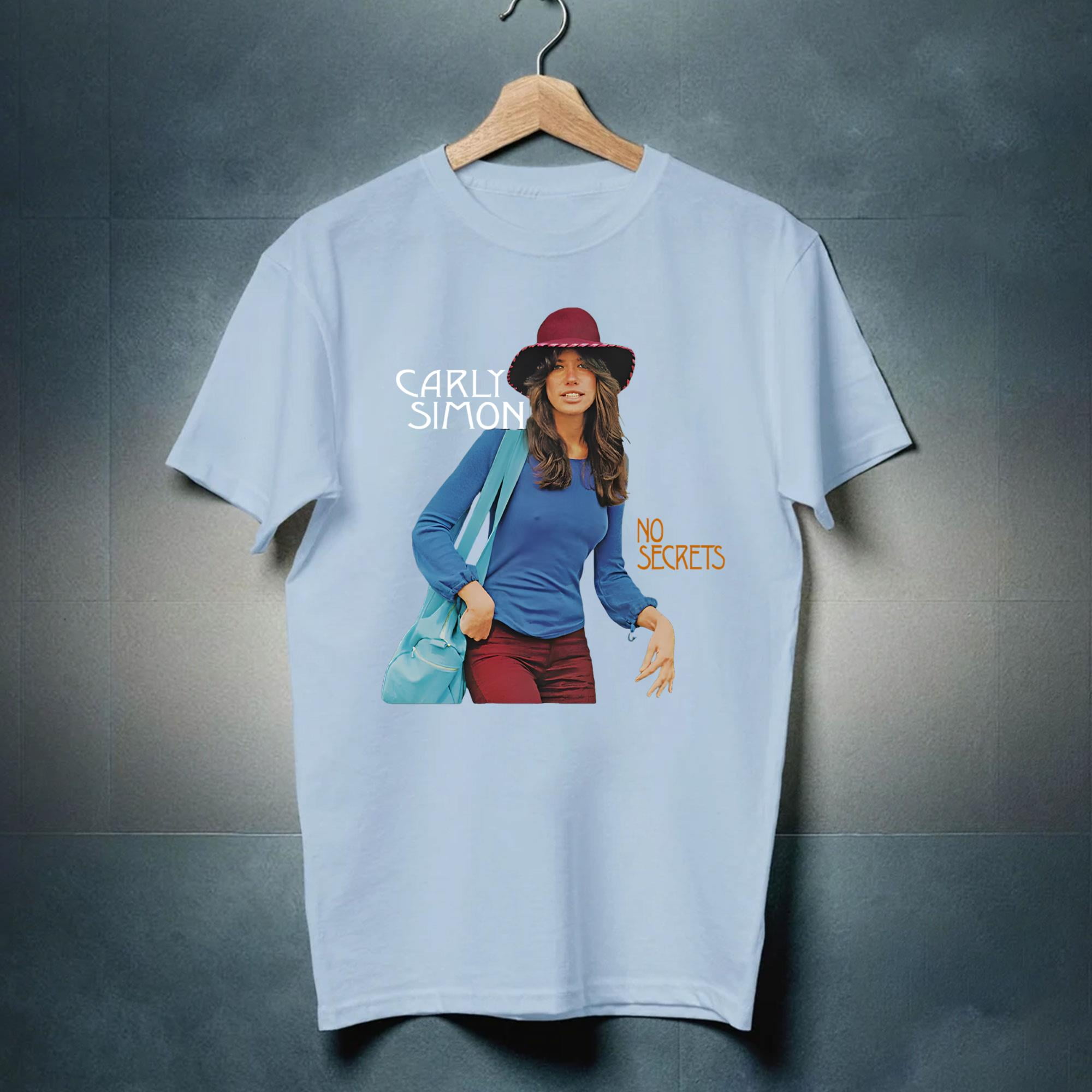 Carly Simon ALBUM no secrets T-shirt Short sleeve All sizes S-5XL black ...
