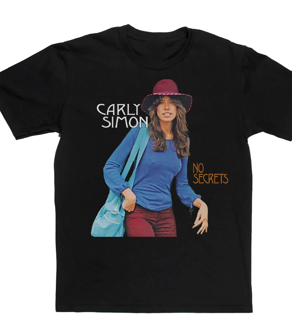 Carly Simon ALBUM no secrets T-shirt Short sleeve All sizes S-5XL black ...