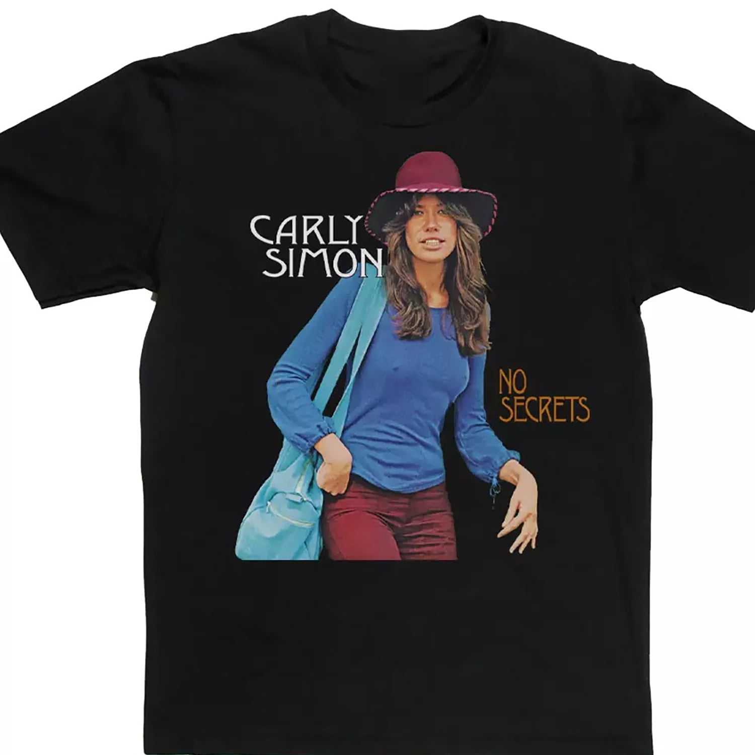 Carly Simon ALBUM no secrets T-shirt Short sleeve All sizes - Walmart.com
