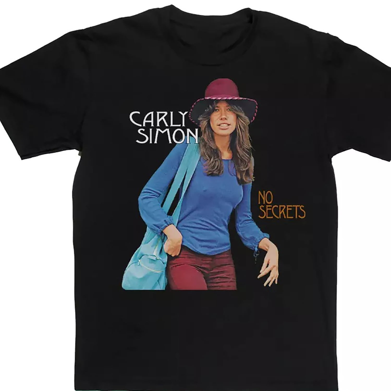 Carly Simon ALBUM no secrets T-shirt Short sleeve - Walmart.com