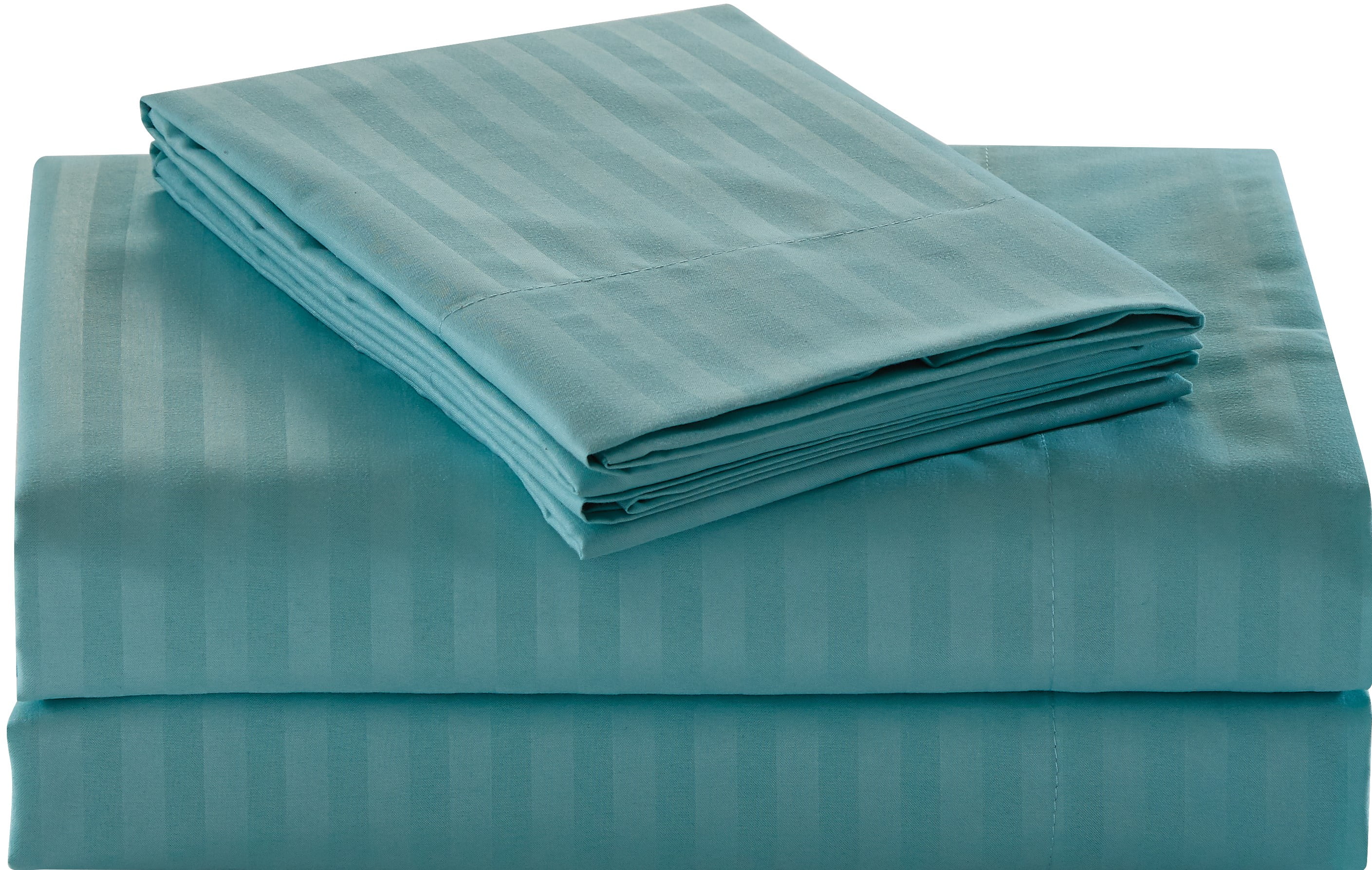 CarlyleHome 1800 Series Full Size Soft Touch Embossed Stripe Sheet Set ...