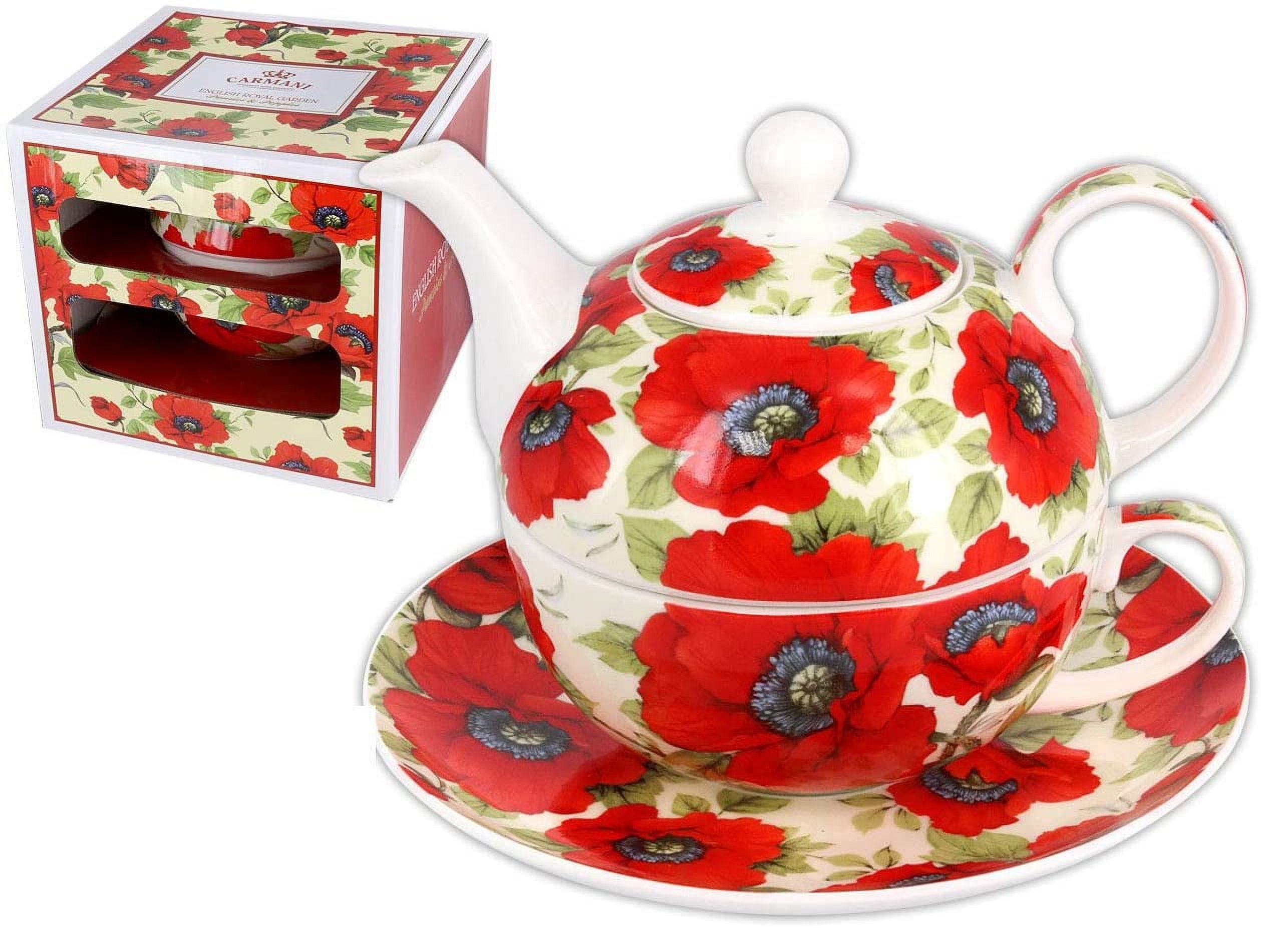 Carmani 10oz Tea For One Teapot and Cup set, Cute Houseware For Women ...