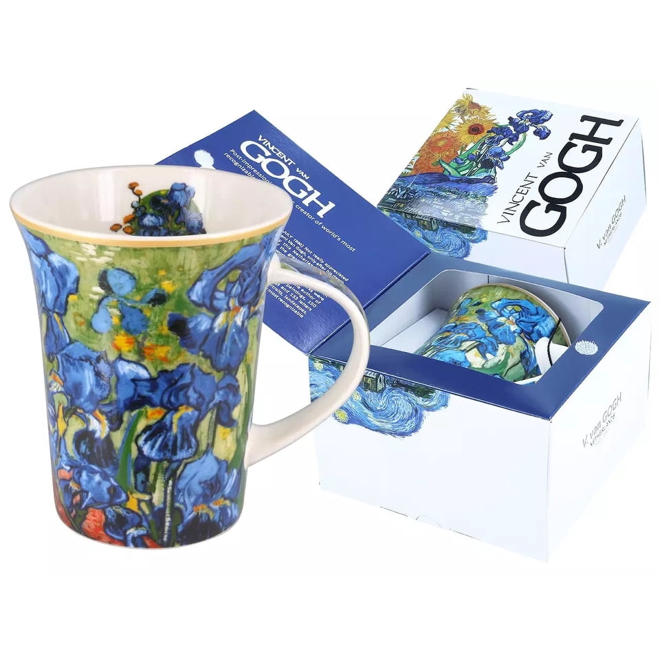 Carmani, 12 Oz Vincent Van Gogh Irises Lovely Mug Cup Blue Iris/350 ml ...