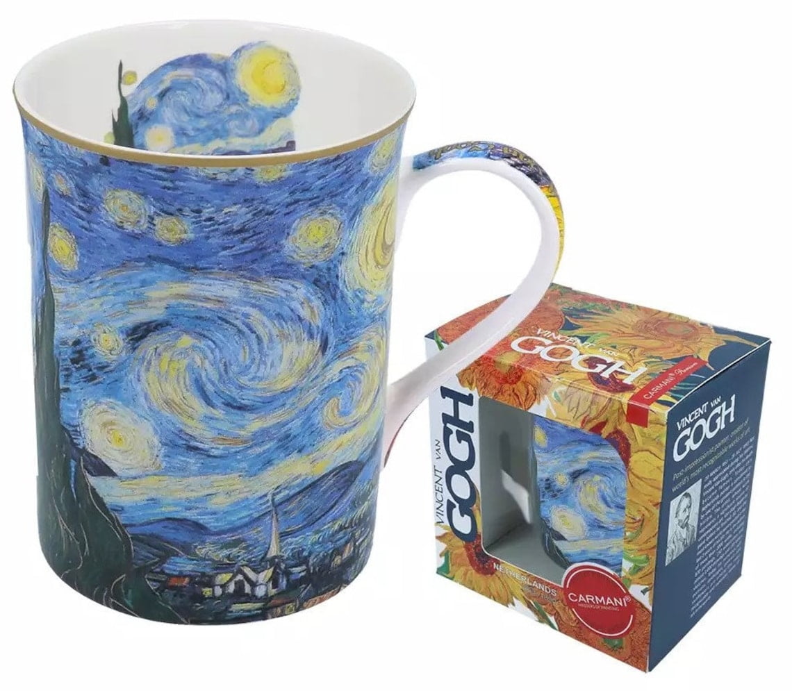 Carmani CR-830-2310 12 oz Mug (350 ml.) "The Starry Night" Van Gogh ...