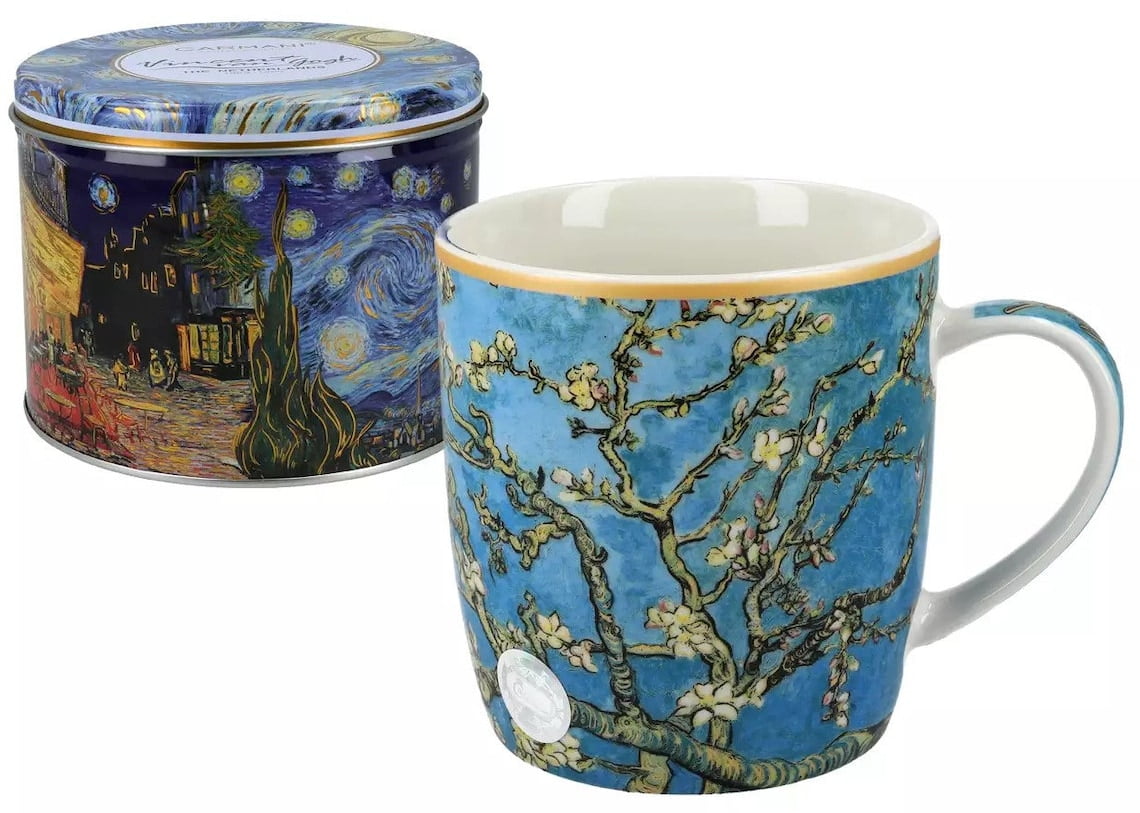 Carmani CR-830-3108 15 oz Mug in Metal Box (450 ml) «Almond Blossom» Van Gogh, Mug in Souvenir ...