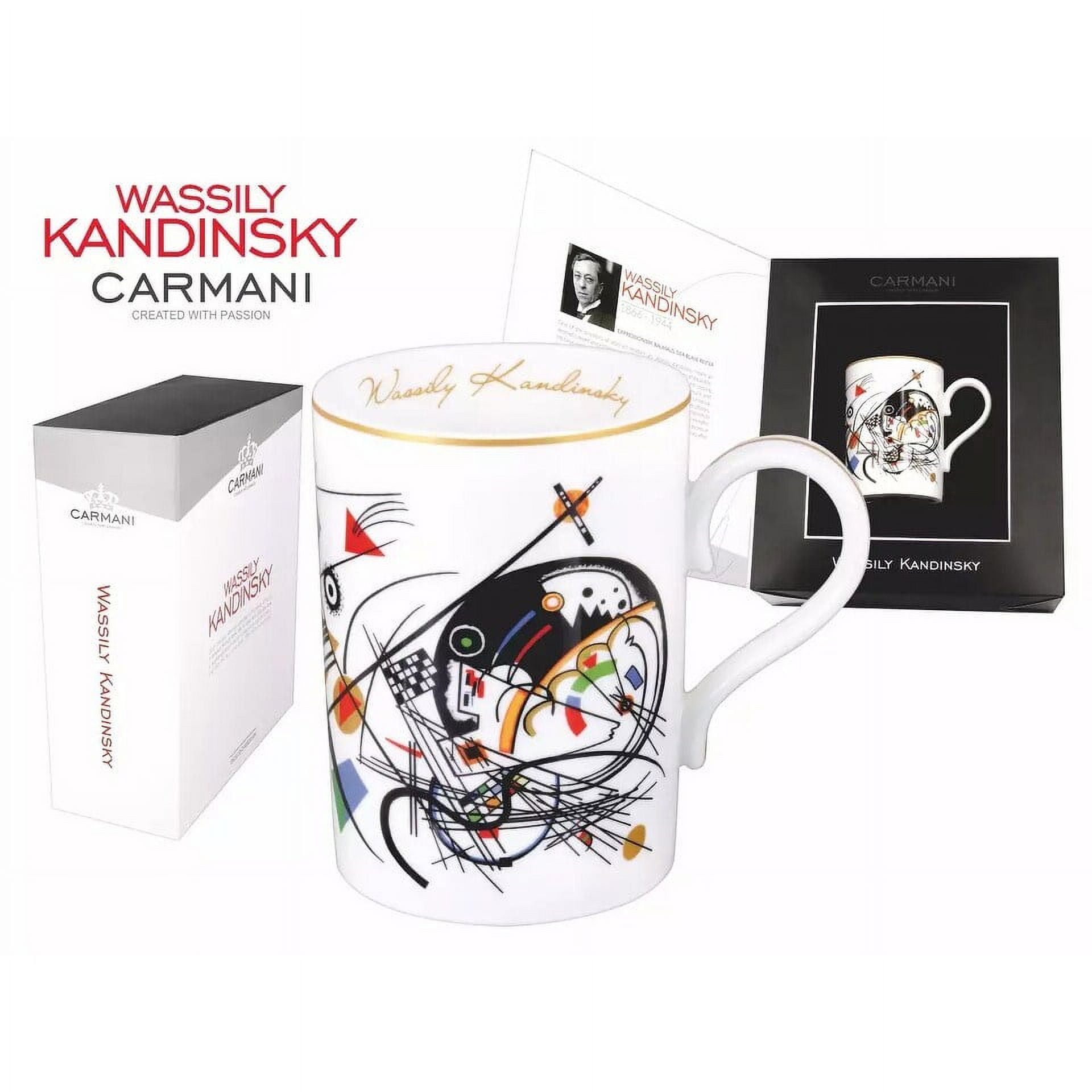 Carmani The Transverse Line By W.Kandinsky Porcelain Mug in A Gift Box ...
