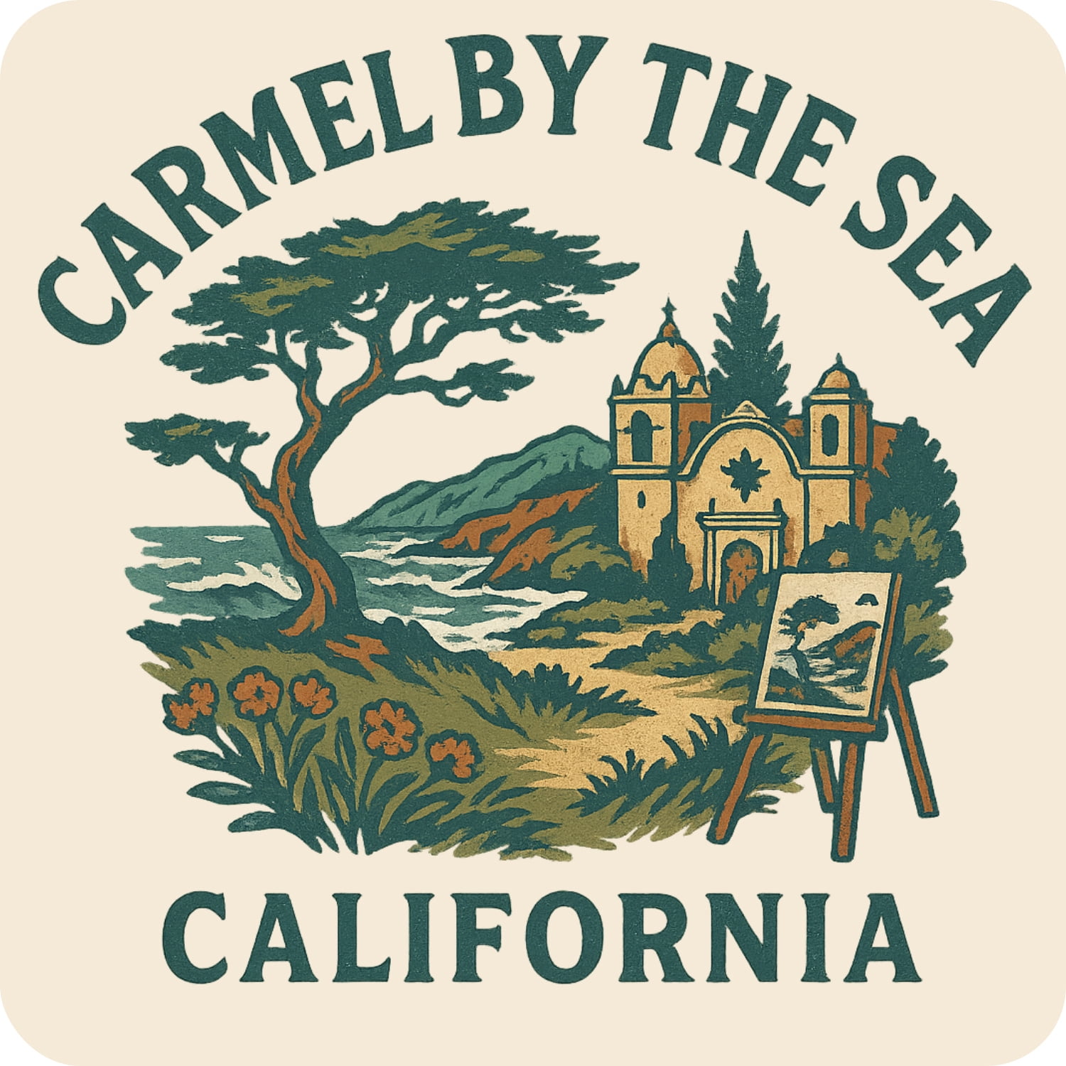 Carmel By The Sea California Keepsakes Souvenir Vinyl Sticker ...