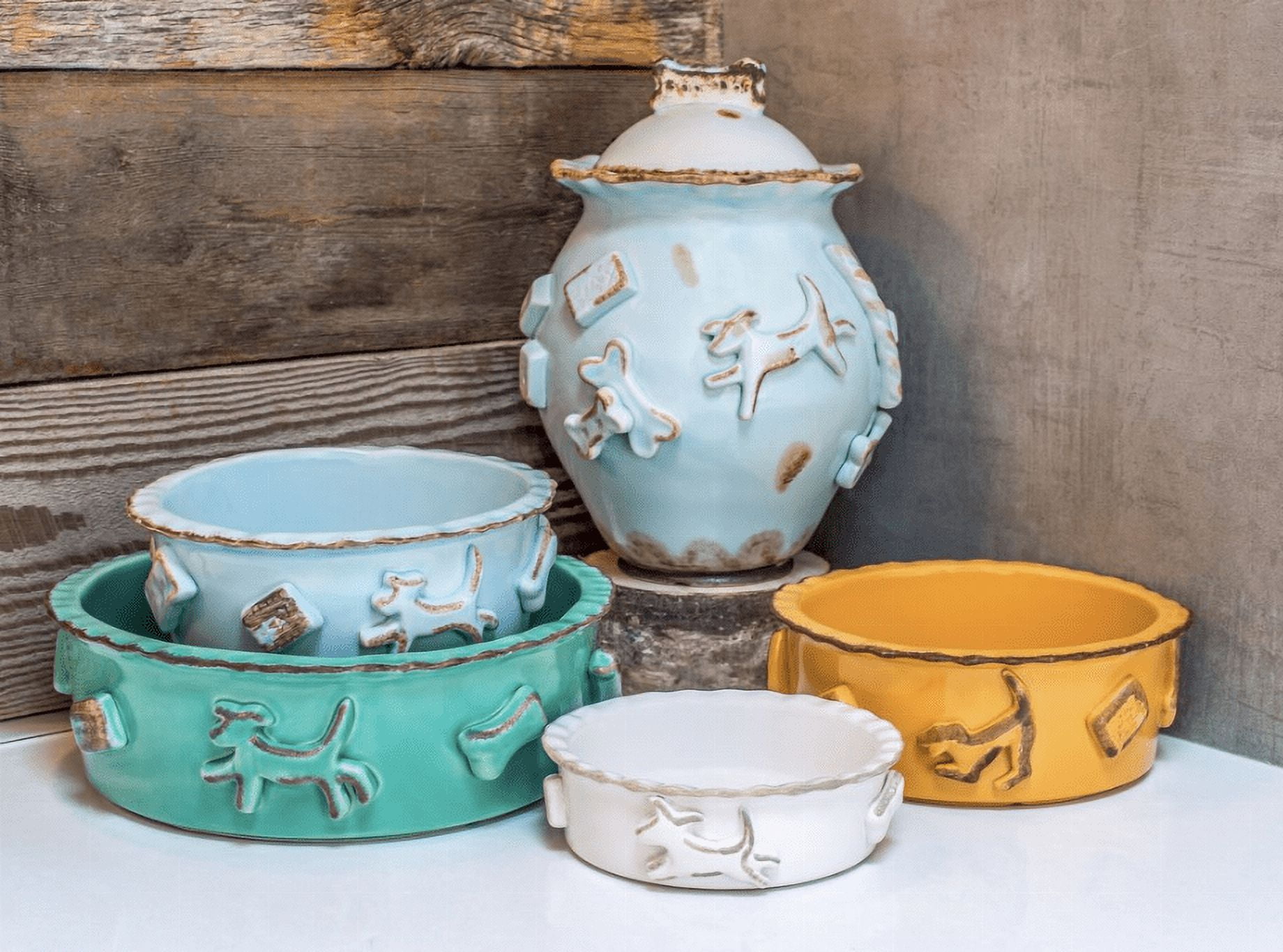 Carmel Ceramica Dog Food/Water Bowl - Walmart.com