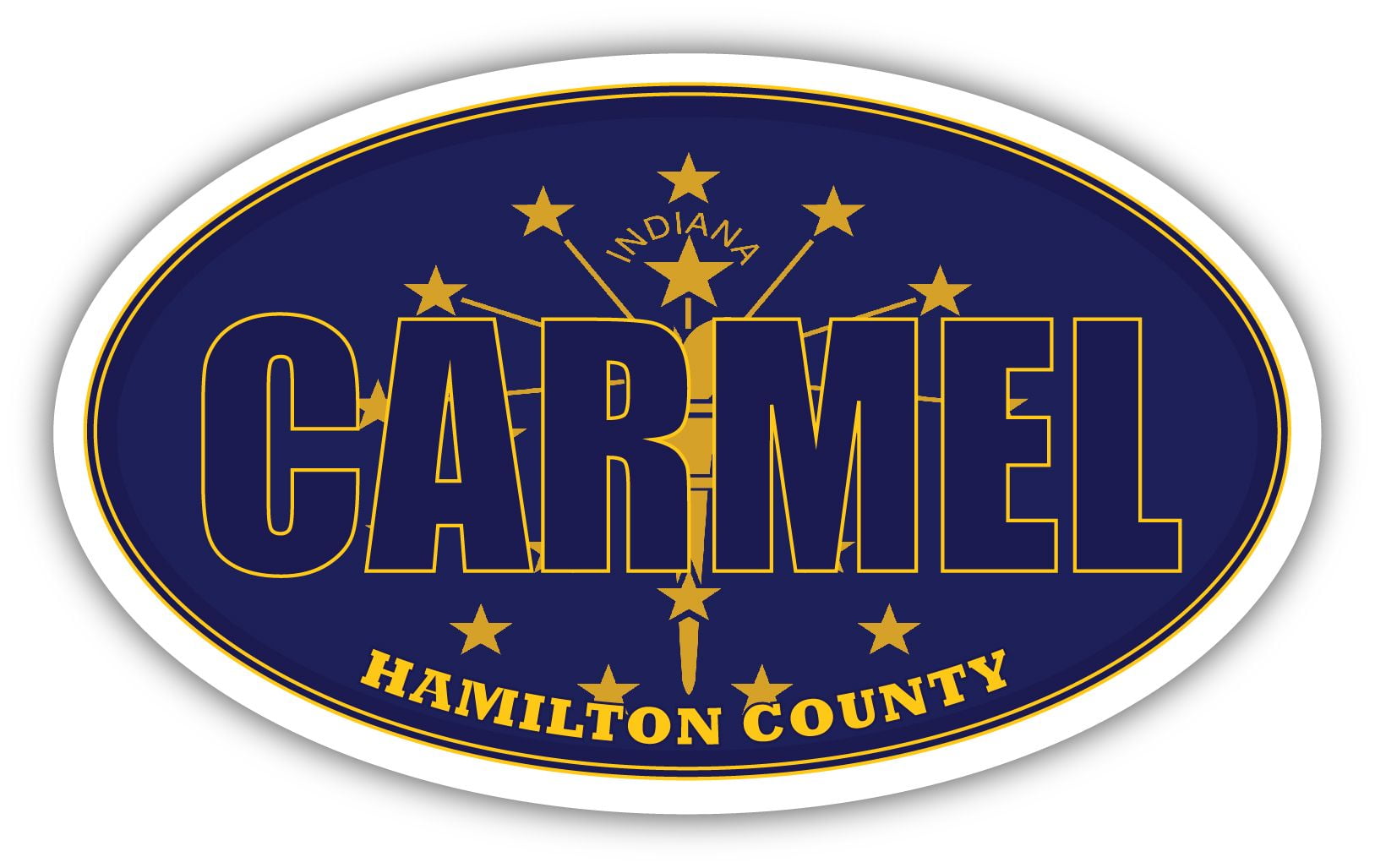 Carmel City Indiana State Flag | IN Flag Hamilton County Oval State ...