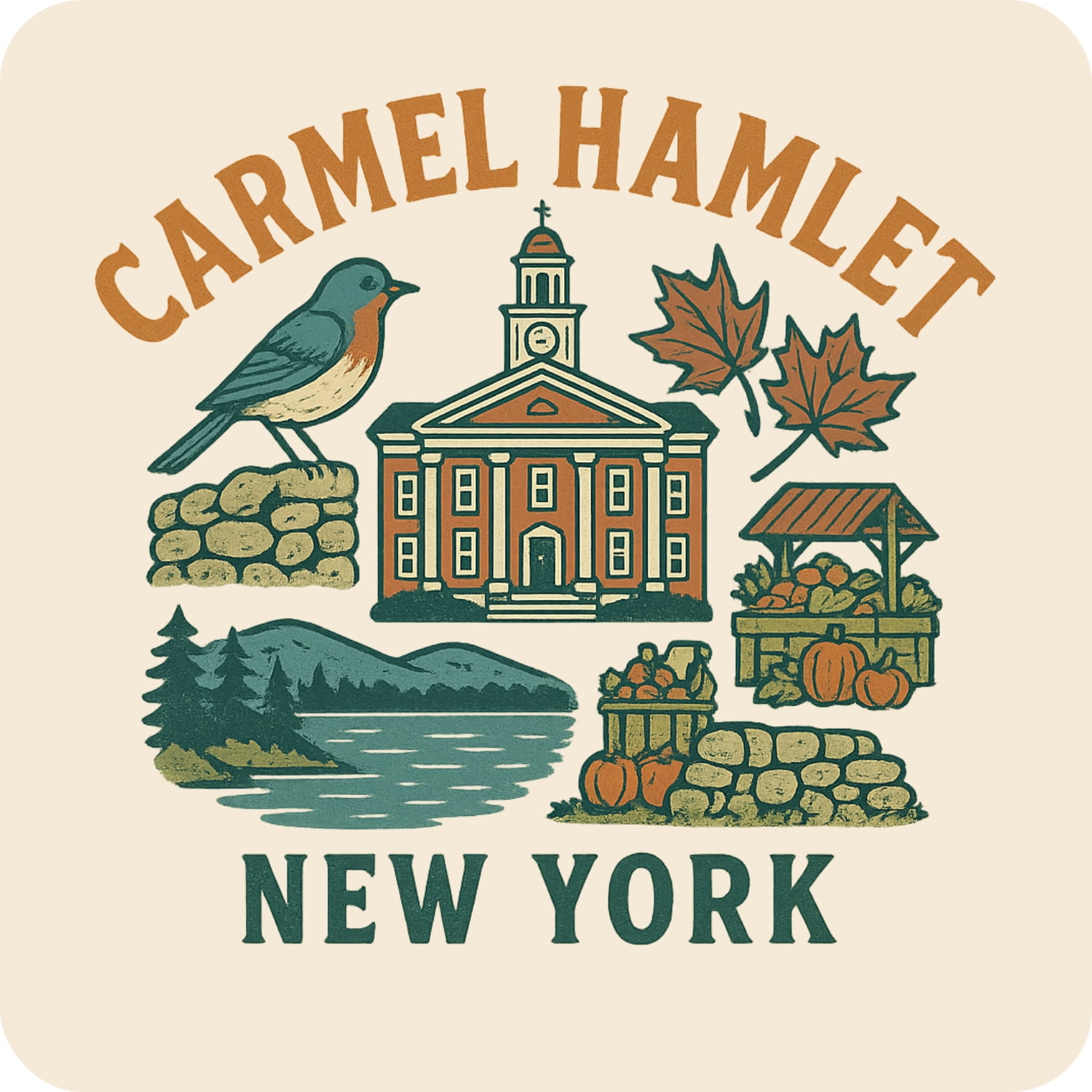 Carmel Hamlet New York Keepsakes Souvenir Vinyl Sticker – Destination ...