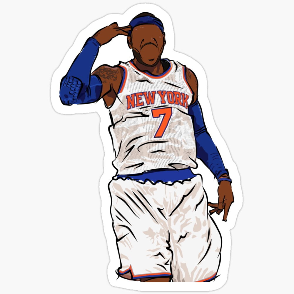 Carmelo Anthony Celebration Sketch Sticker Phone Decal Water Bottle ...