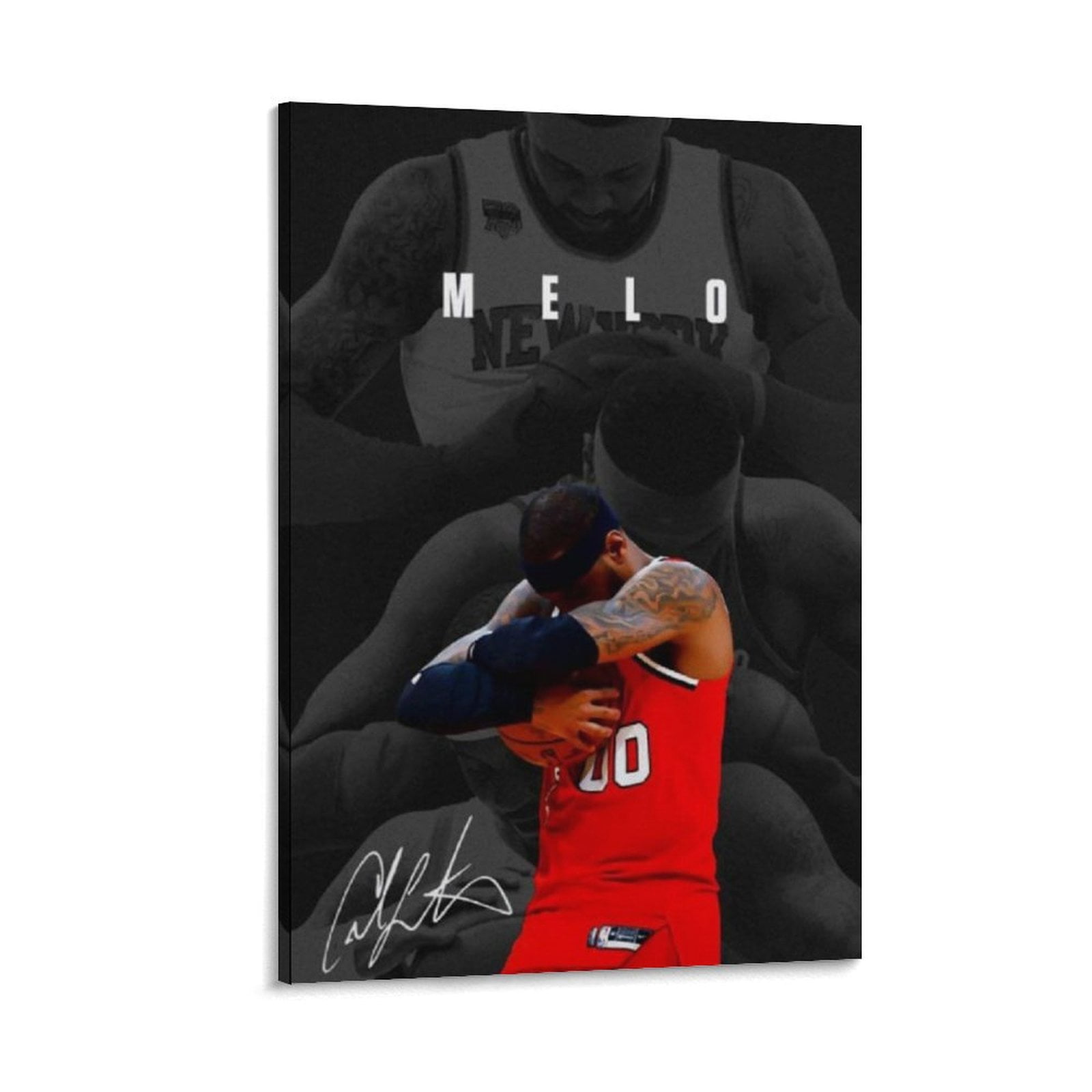 Carmelo Anthony Melo Poster Home Decor Poster Wall Art Hanging Picture ...