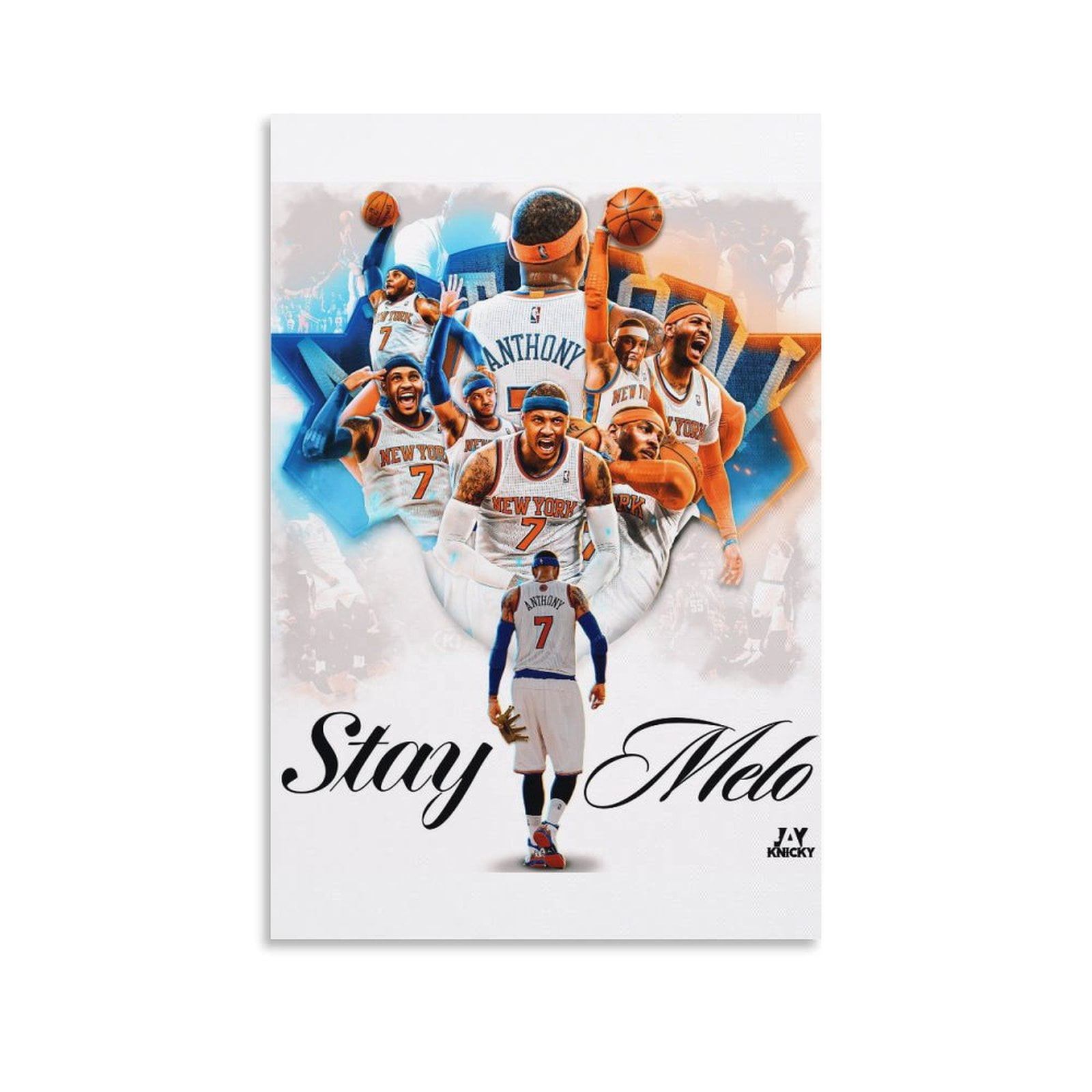 Carmelo Anthony Poster Art Canvas Poster Wall Art Picture Prints ...