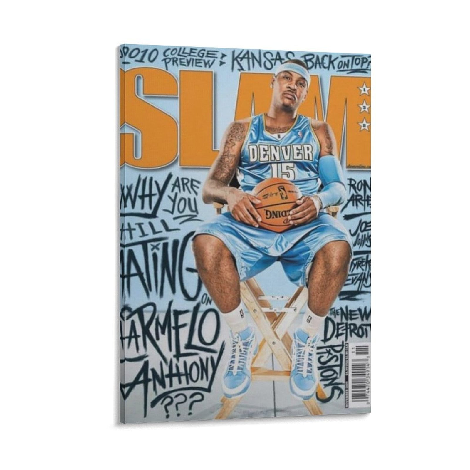 Carmelo Anthony Poster Canvas Poster Posters Art Print Wall Photo Paint ...