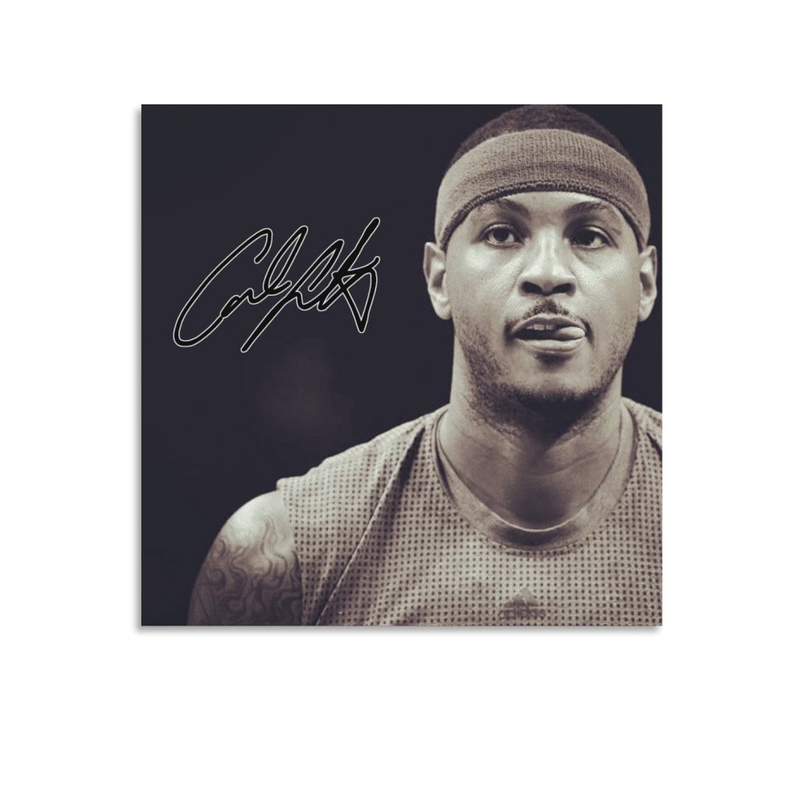 Carmelo Anthony Signed Poster Art Canvas Art Poster and Wall Art ...