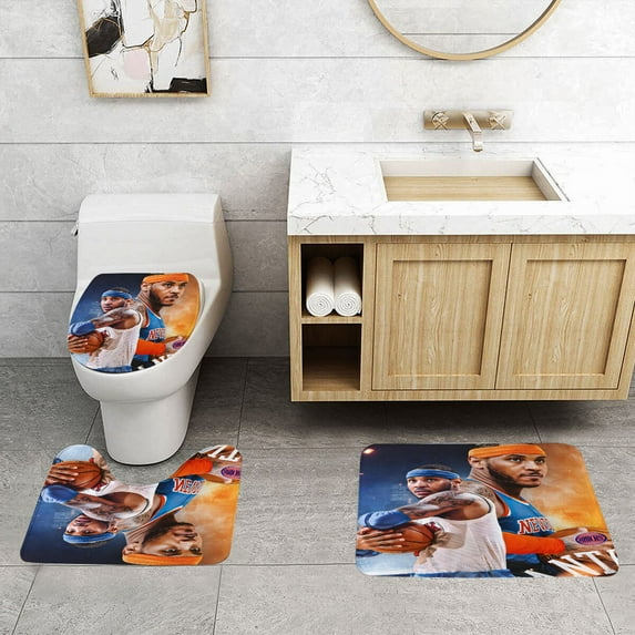 Carmelo Anthony floor mat and toilet set is durable,and adds a ...