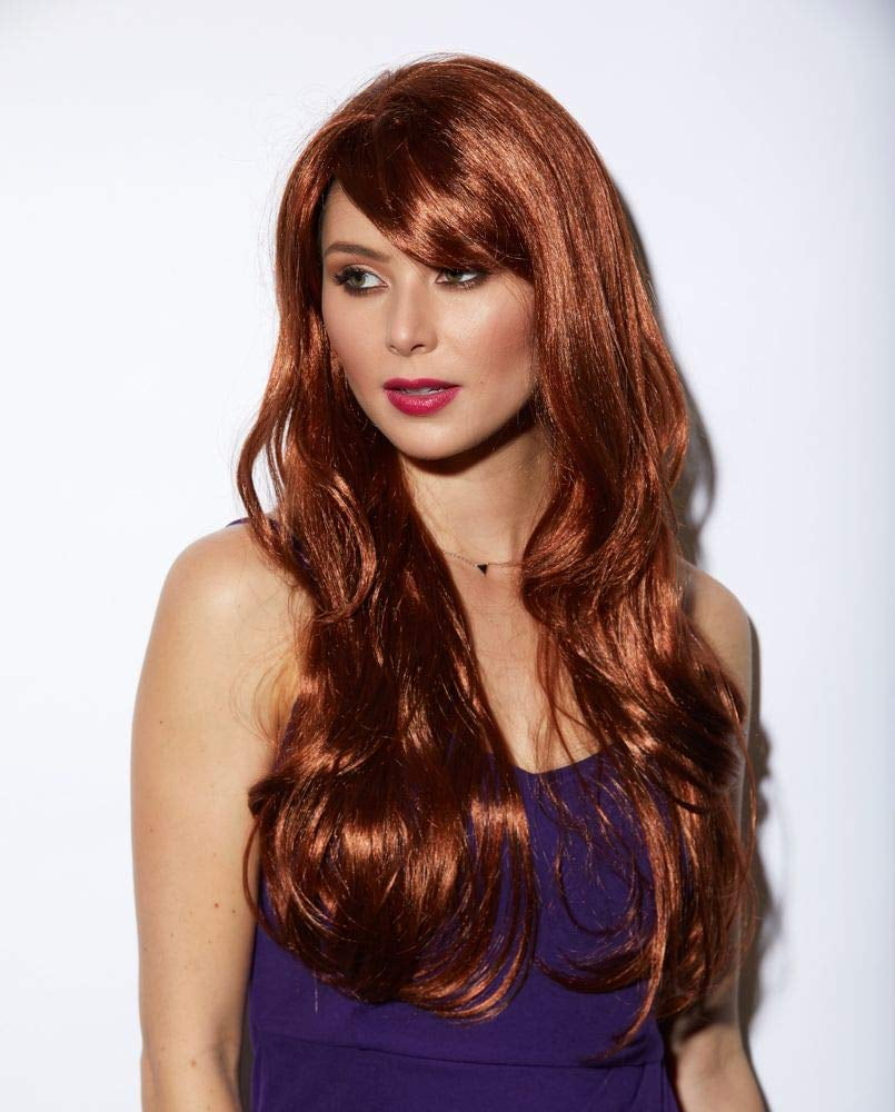 Carmen Blush Wig Color Cognac - Sepia Wigs 26" Silky Smooth Long ...