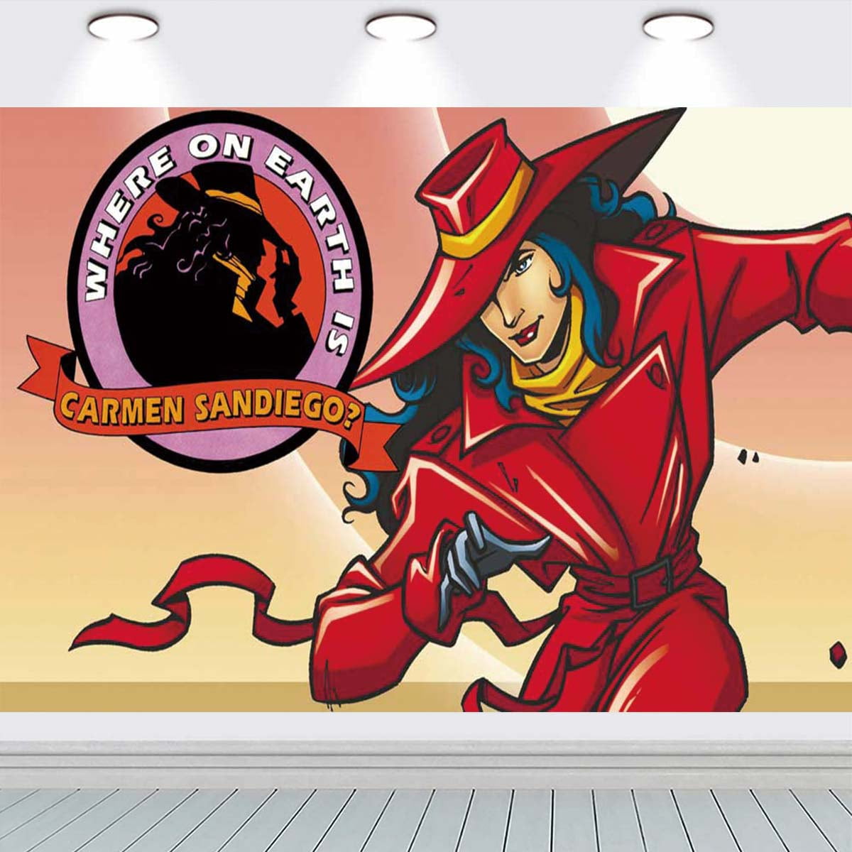 Carmen Sandiego school Taspestry Wall Decor Background Backdrop Party ...