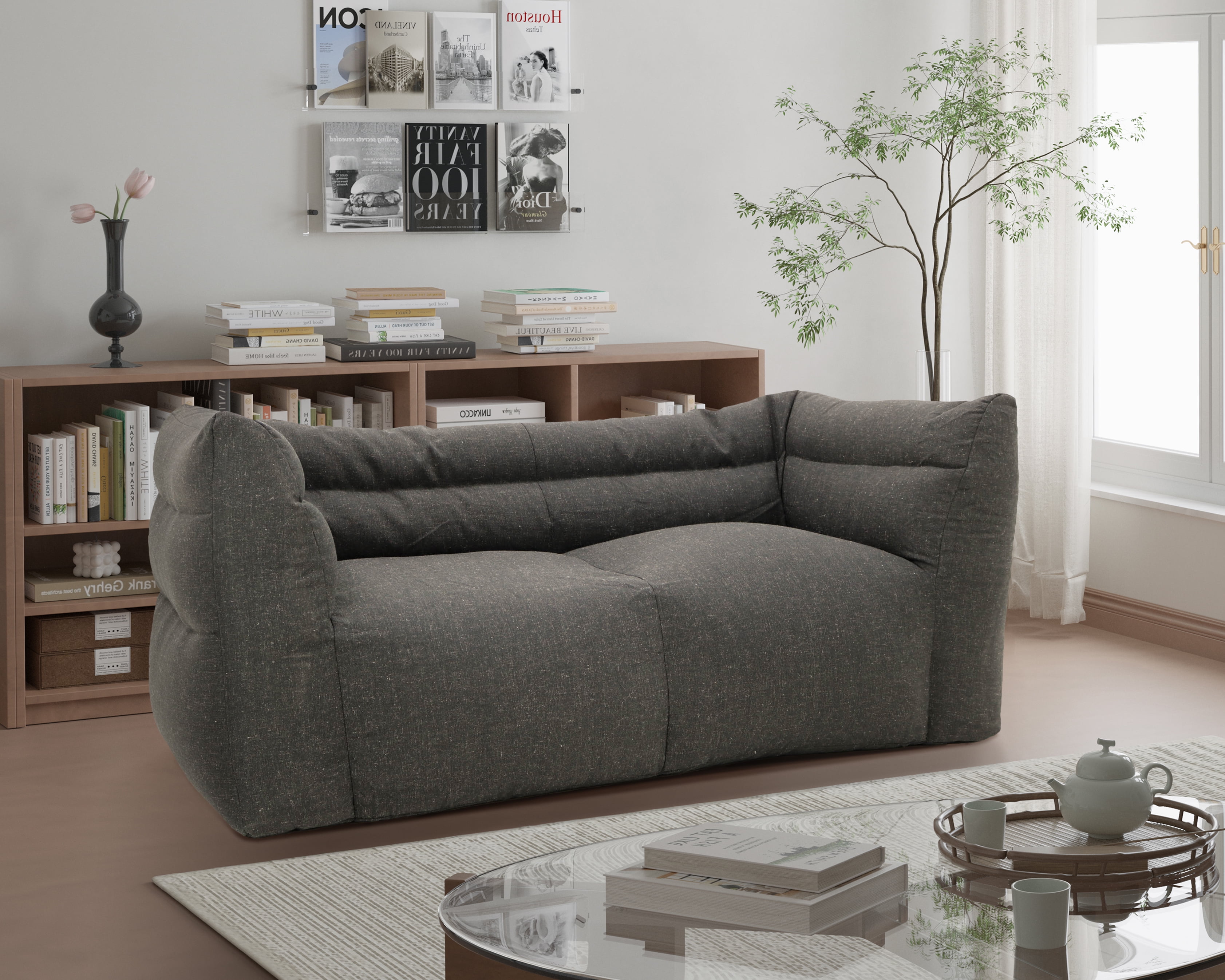 Overman USA Carmen Dorm Soft Filled Sofa - Kerry Graphite - Walmart.com