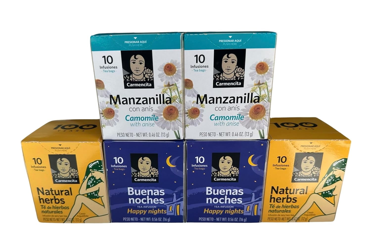 Carmencita Tea Bags Chamomile with Anise, Happy Nights, Natural Herbs ...