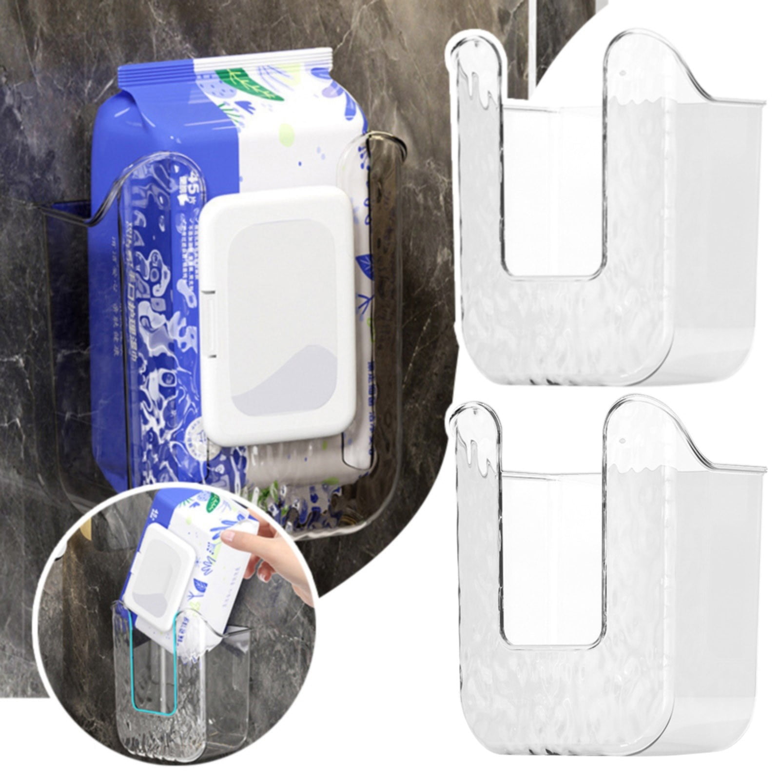Carmenl Clearance! Kitchen Wipes Storage Box Wall Mounted Tissue Box No ...