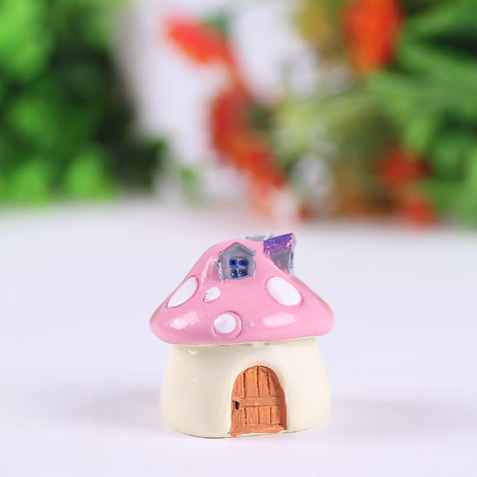 Carmenl Resin Mini House Mushroom Room Micro Landscape Trinkets ...