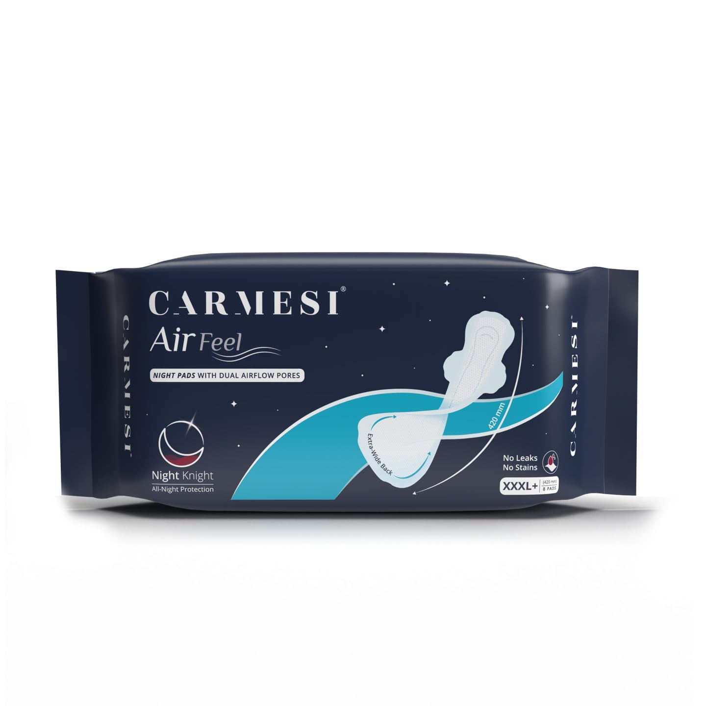Carmesi Air Feel Night Sanitary Pads | 8 XXXL+ Extra-Long Pads With ...
