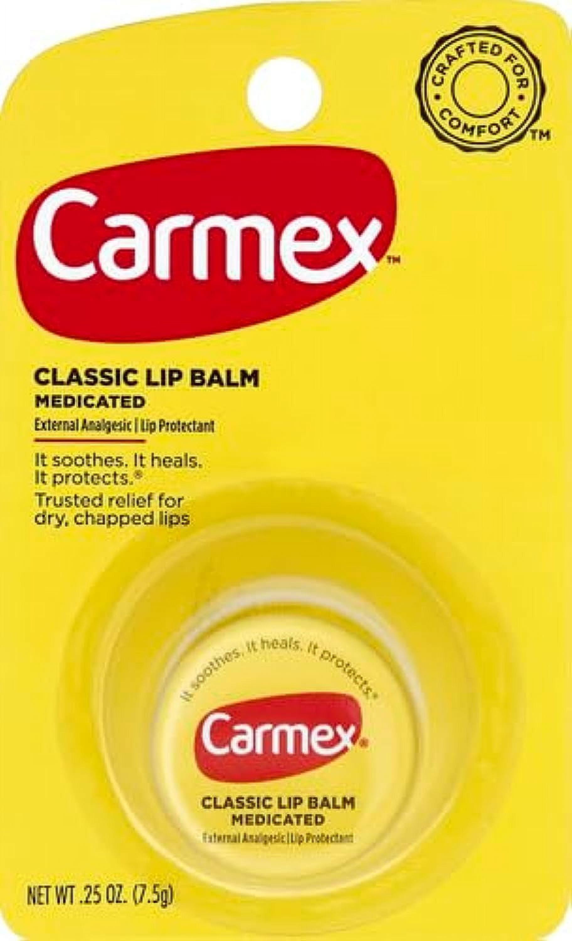 Carmex Classic Lip Balm Medicated 0.25 oz (Pack of 10) - Walmart.com