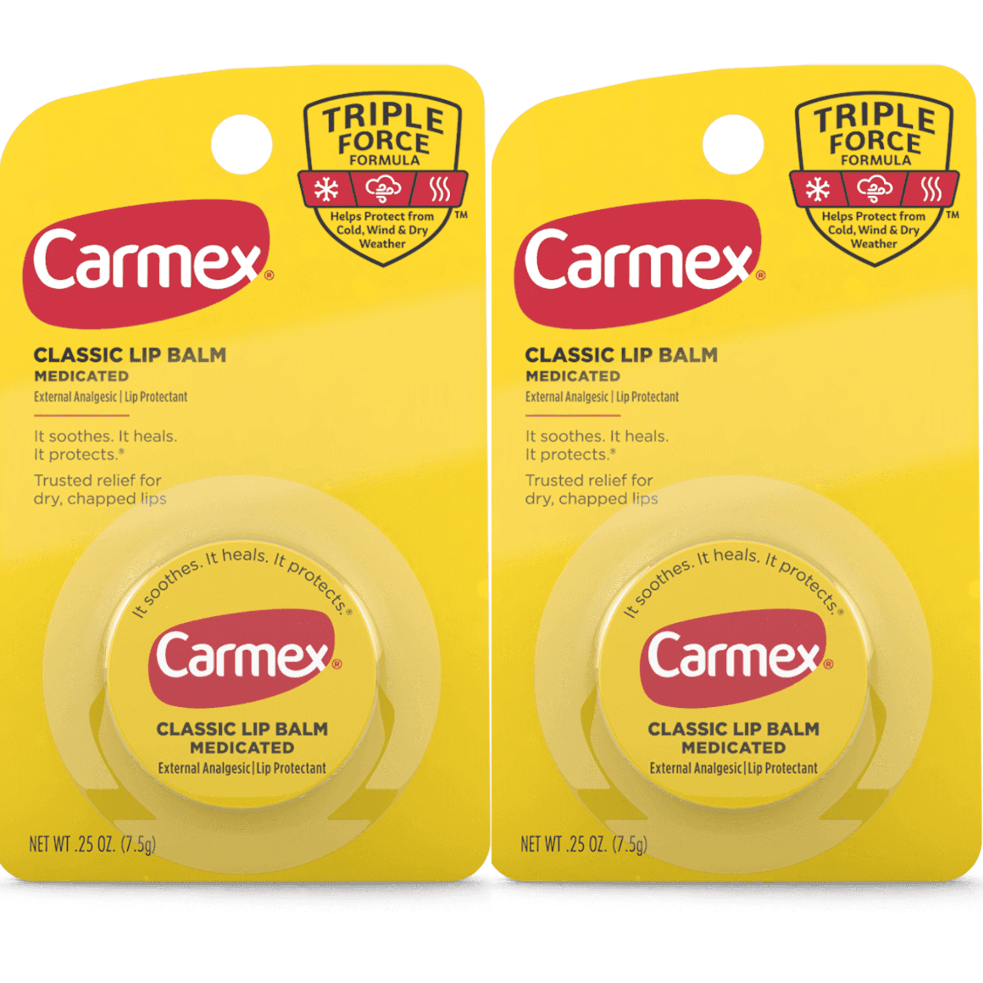 Carmex Classic Medicated Original Flavor Jars .25 Oz. (Pack of 2 ...