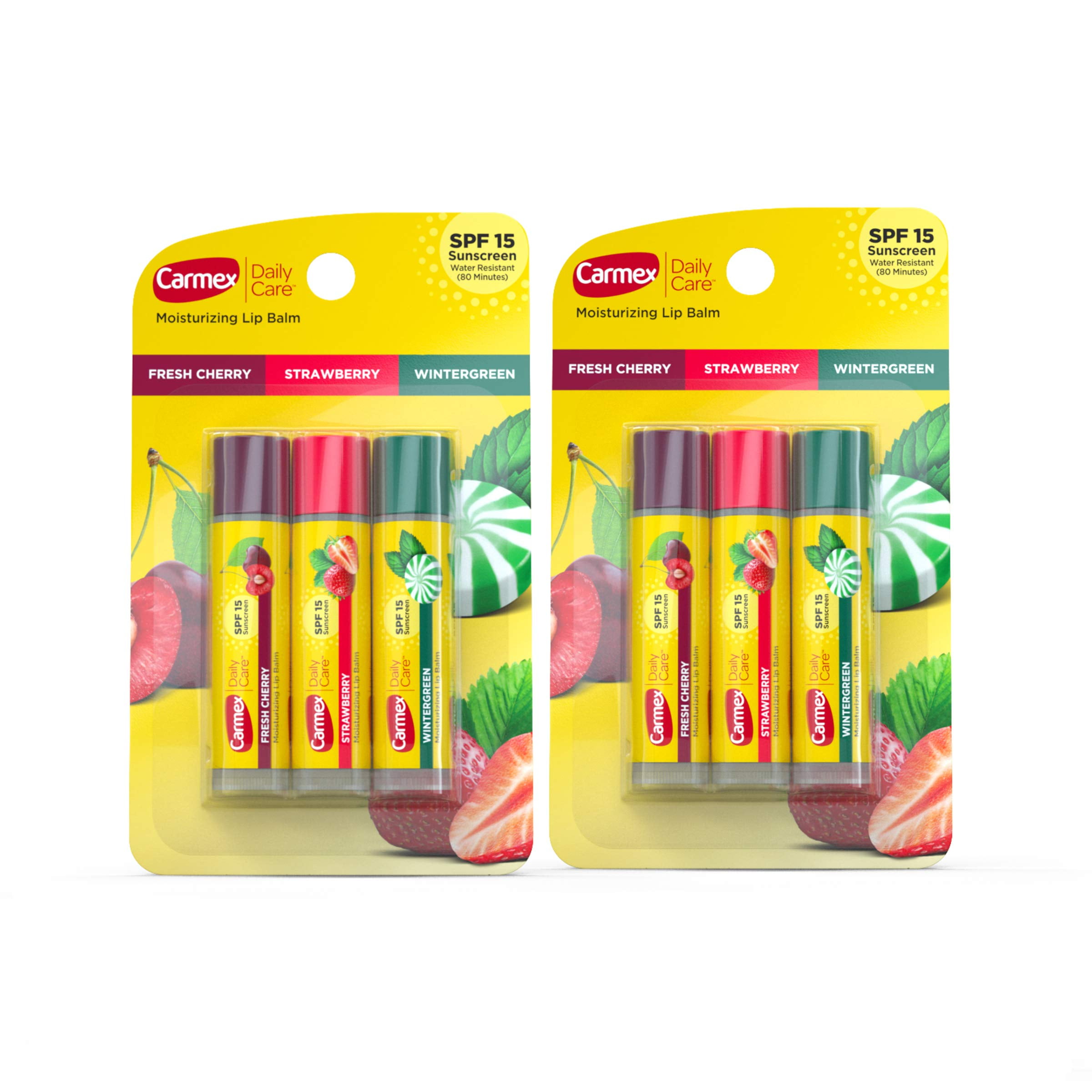 Carmex Daily Care Moisturizing Lip Balm Sticks With Spf, Fresh Cherry ...