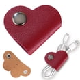 Carmine Heart Shape Faux Leather Tray, PU Jewelry Organizer for Rings ...