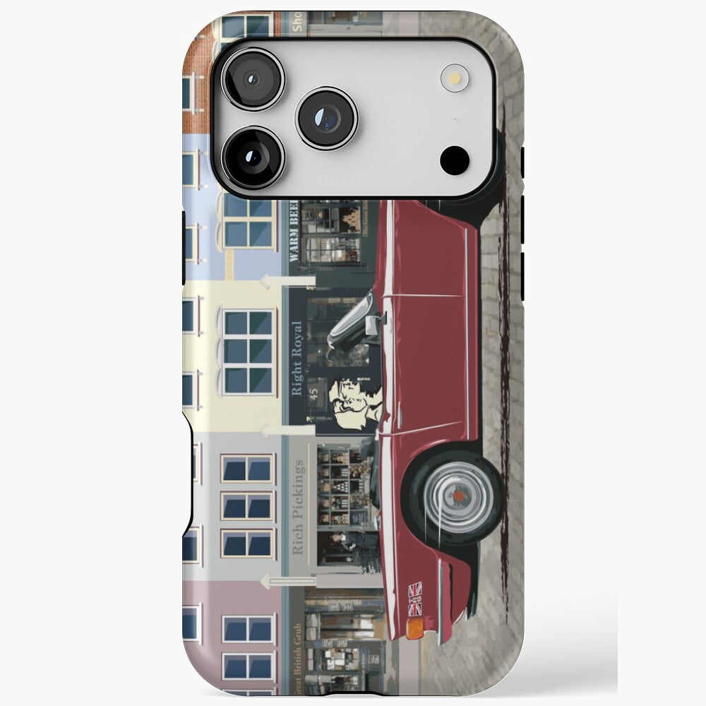 Carmine Red Classic British Roadster Sports Car Phone Case 17 11 12 13 ...