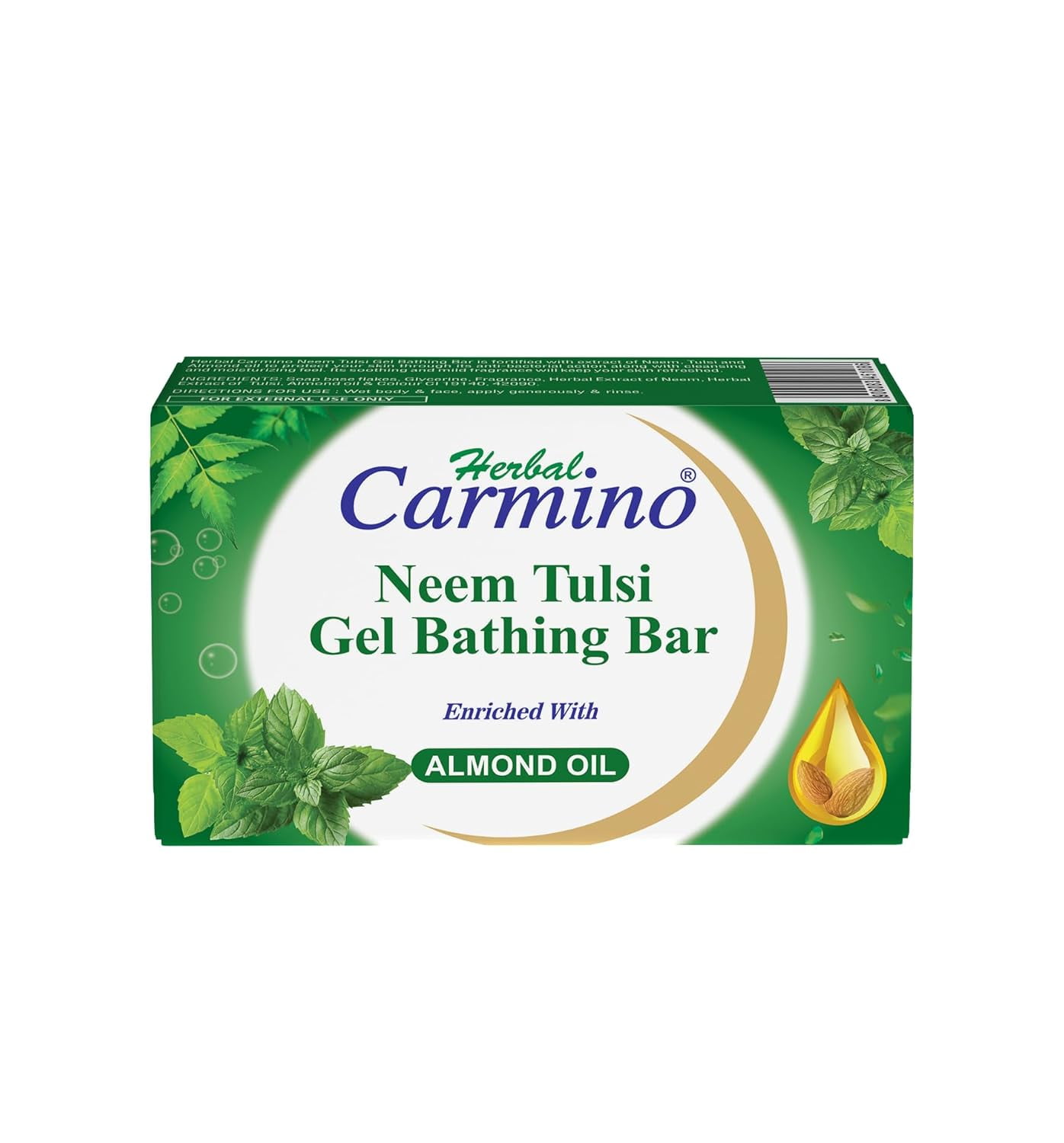 Carmino Neem Tulsi Gel Bathing Bar 75G Super Saver Pack of 12 - Walmart.com