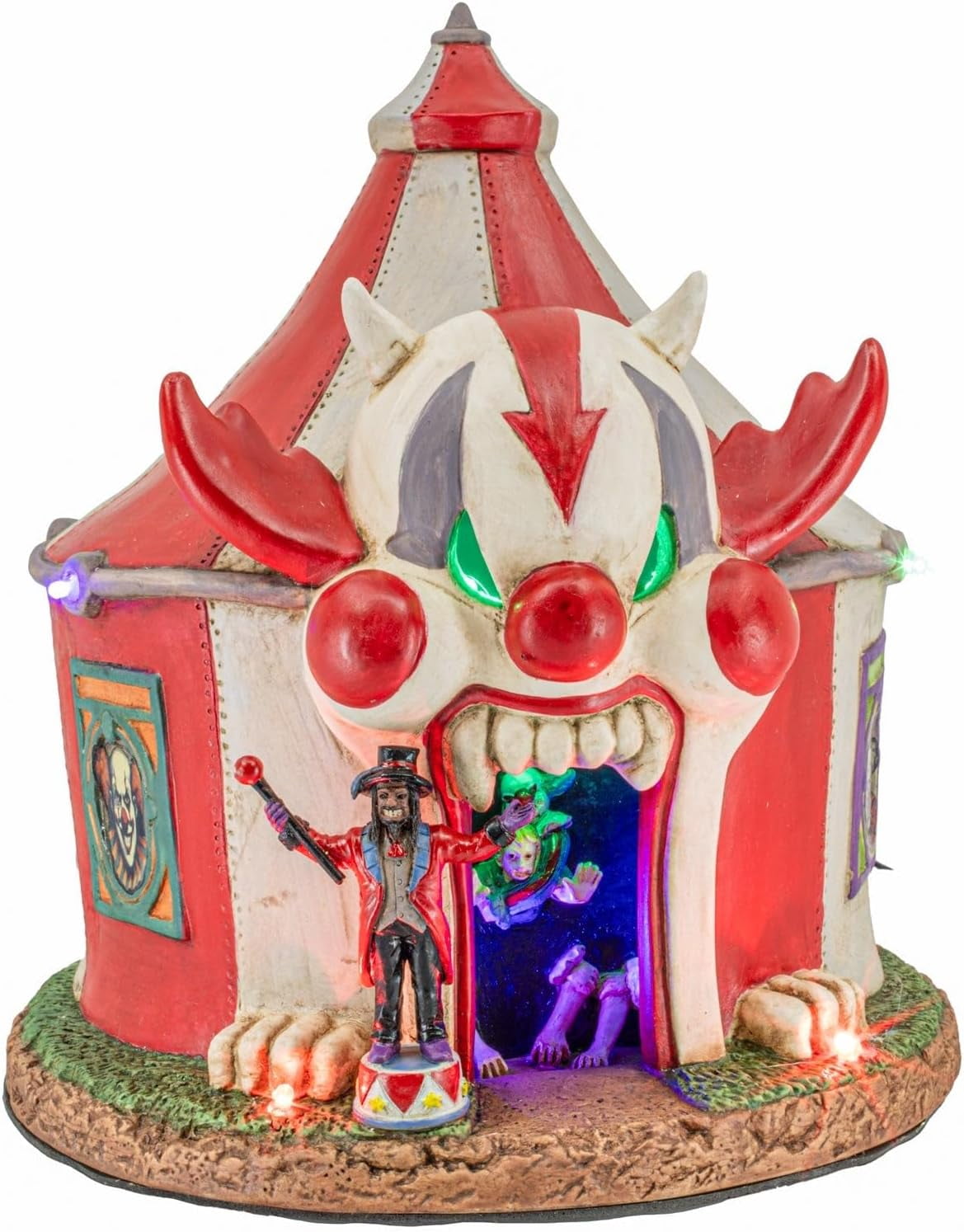 Carn-Evil Tent Clown Theme Halloween Village Collectible Building ...
