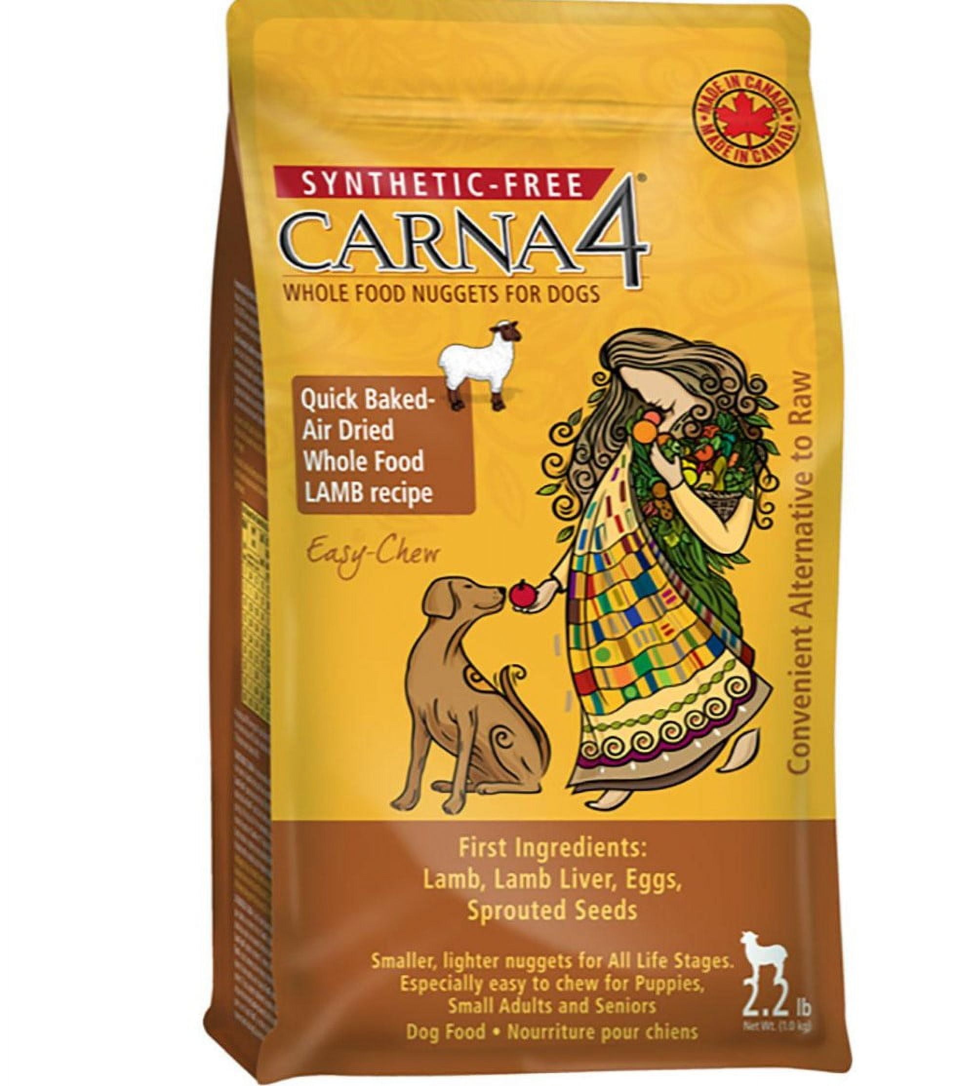 Carna4 Lamb Easy-Chewy Lamb Hand Crafted Dry Dog Food 20 lb. - Walmart.com