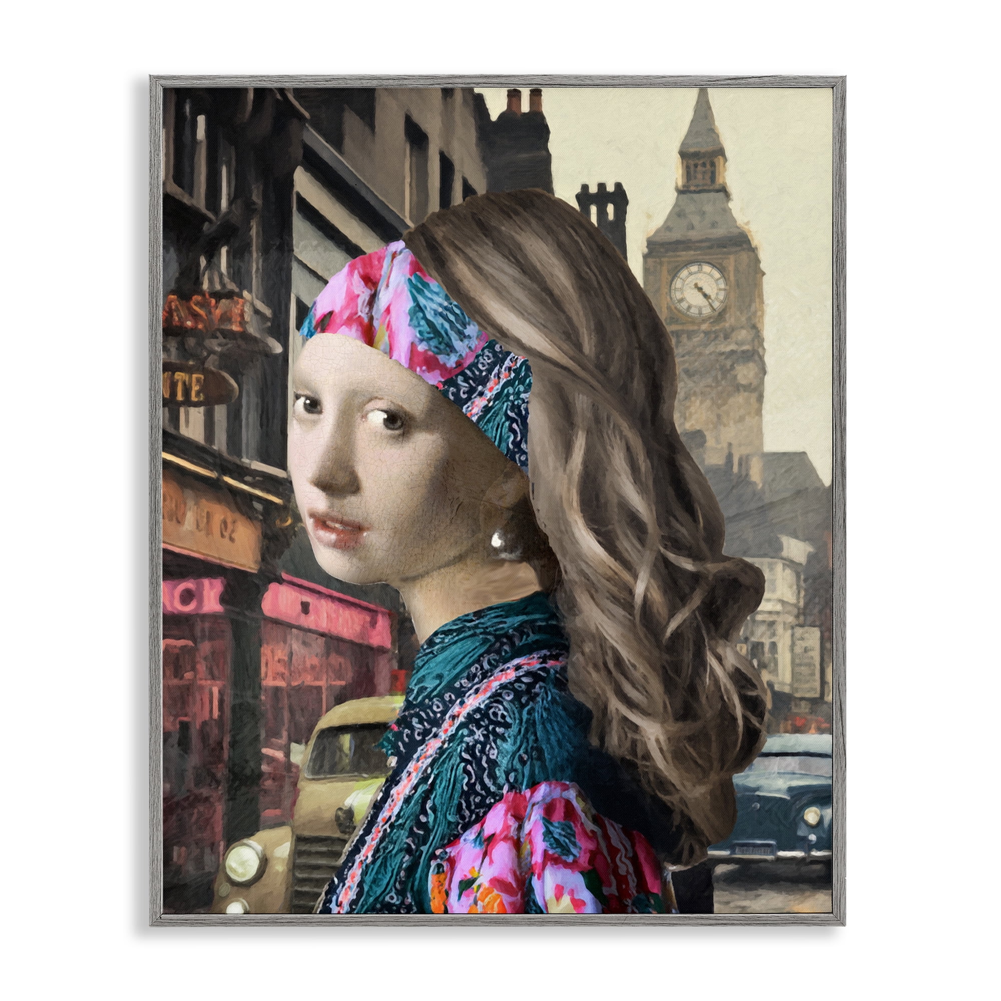 Carnaby Street Remix Painting Gray Framed Giclee Art, design by Sasha ...