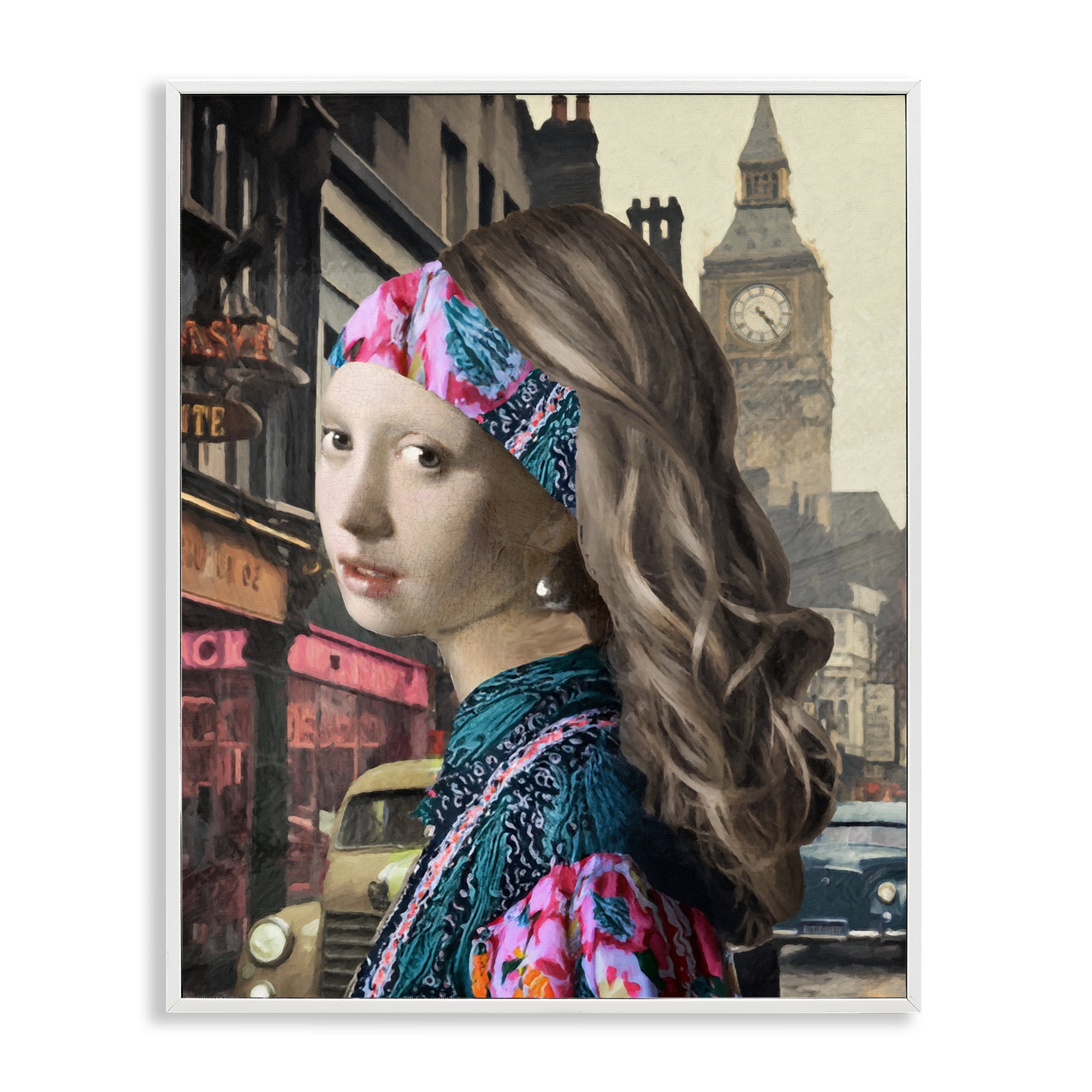 Carnaby Street Remix Painting White Framed Giclee Art, design by Sasha ...