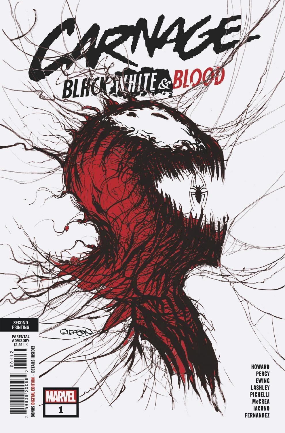 Carnage Black White And Blood #1 (of 4) 2nd Ptg Gleason Var Marvel ...