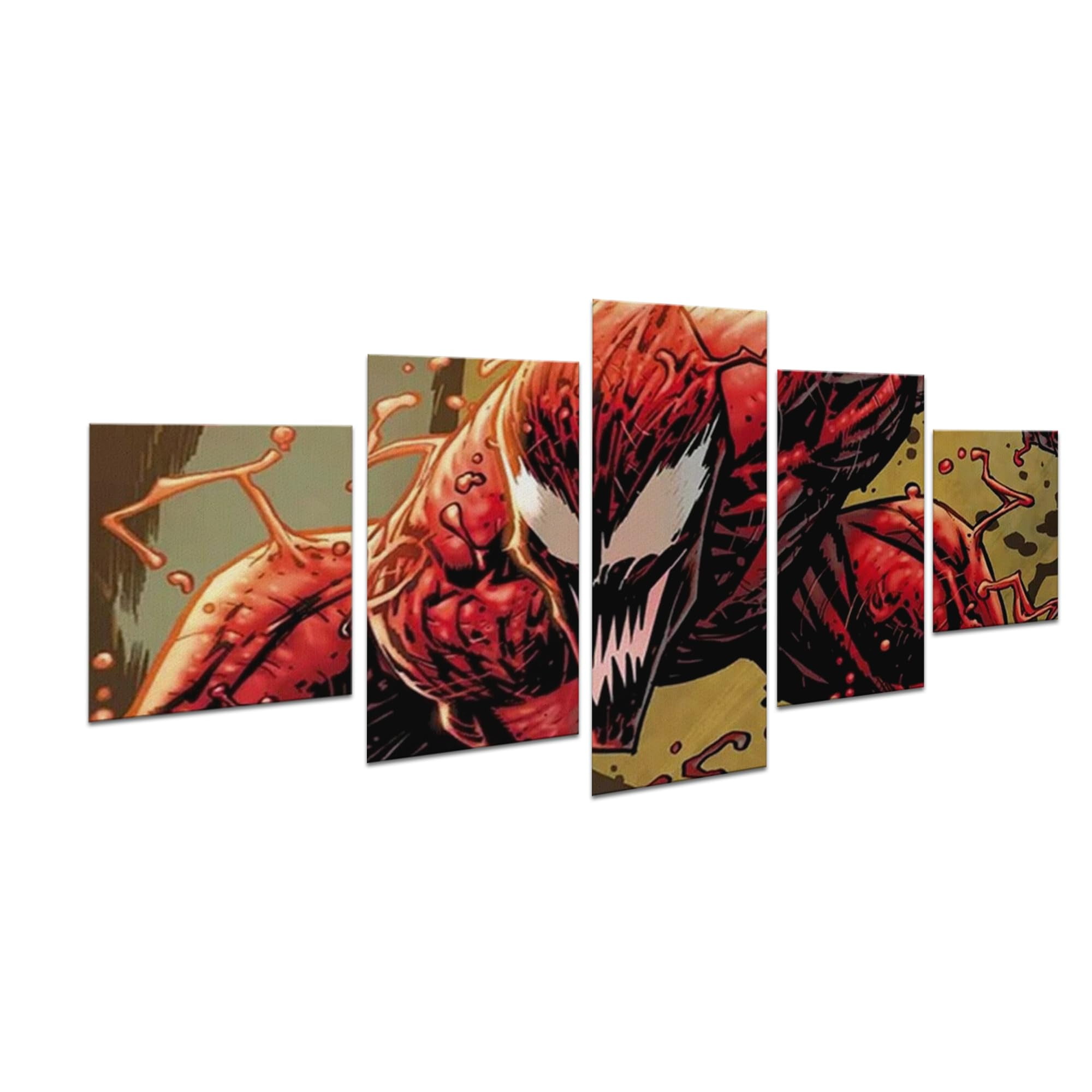 Carnage Canvas Wall Art by DreamController Set of 5 - 20x40 inches Wall ...