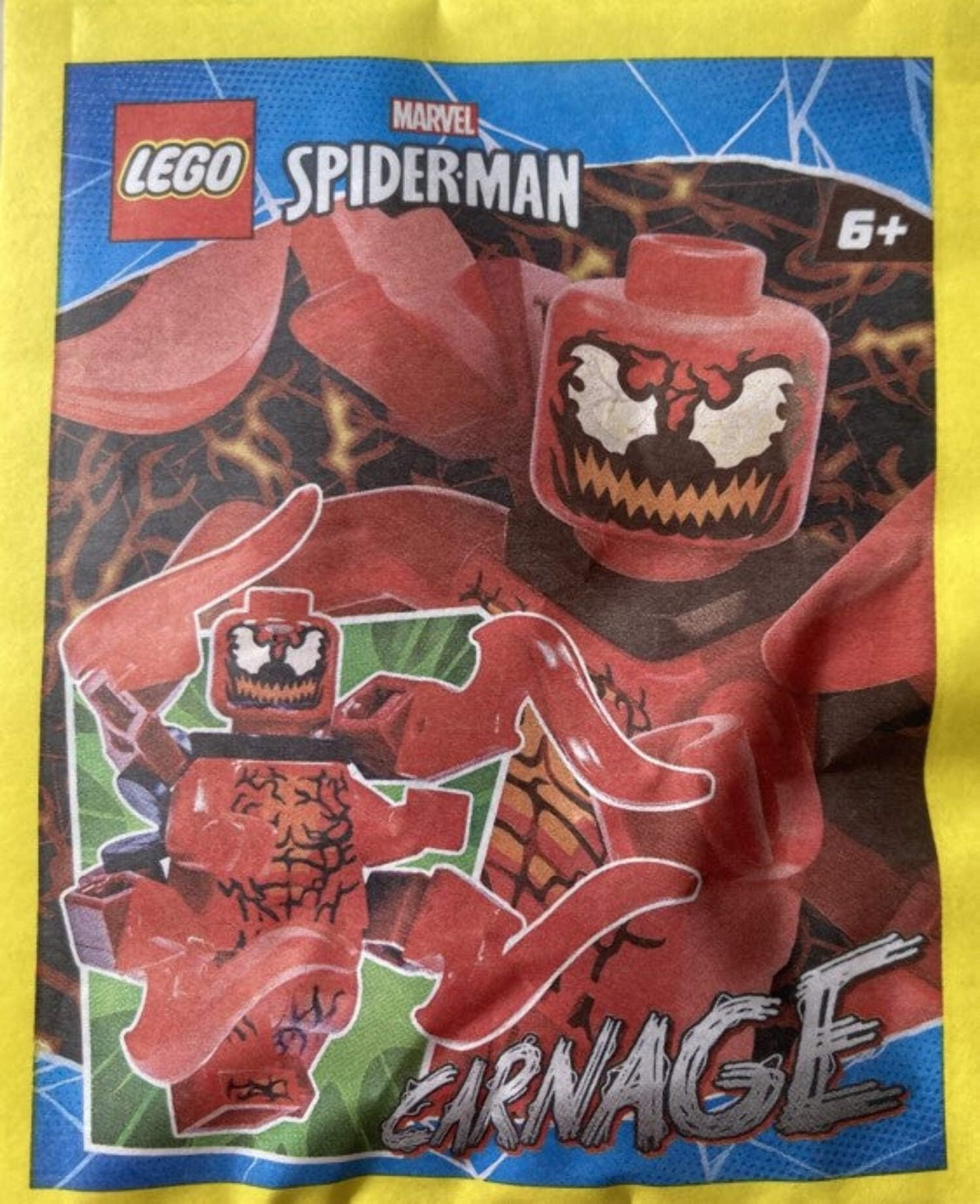 Carnage Minifigure - LEGO Marvel Paper Polybag Pack (242216) - Walmart.com