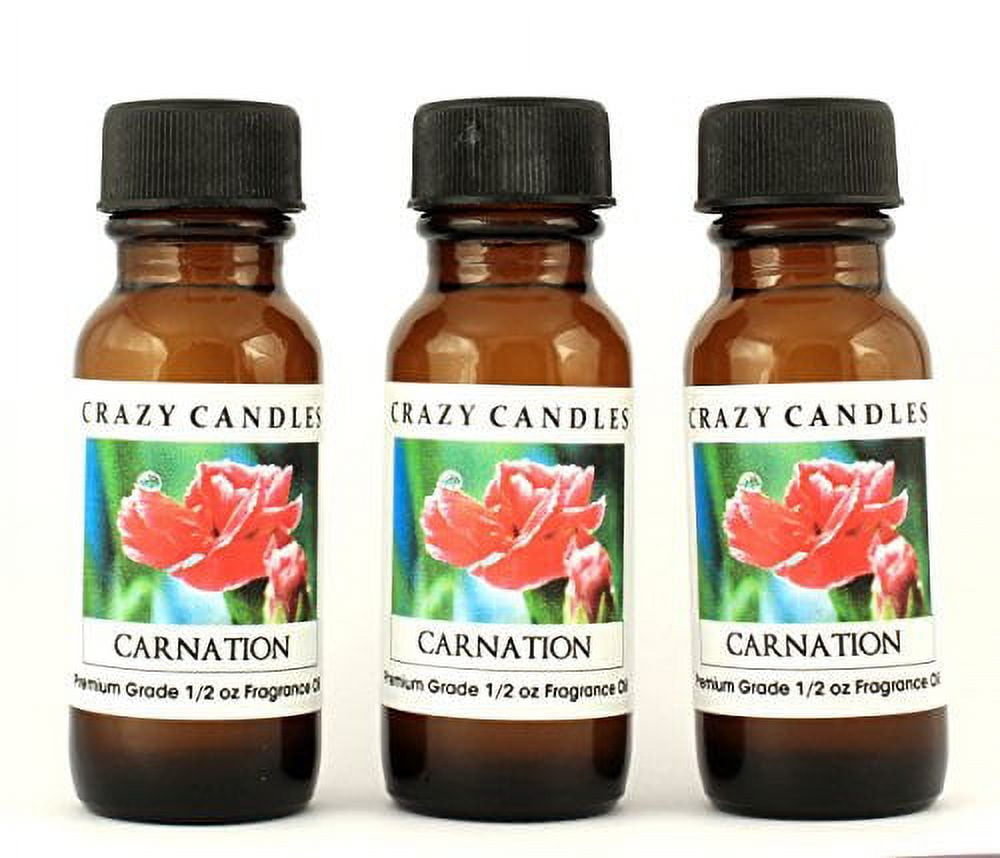 Carnation 3 Bottles 1/2 FL Oz Each 15ml Premium Grade Scented Fragrance ...
