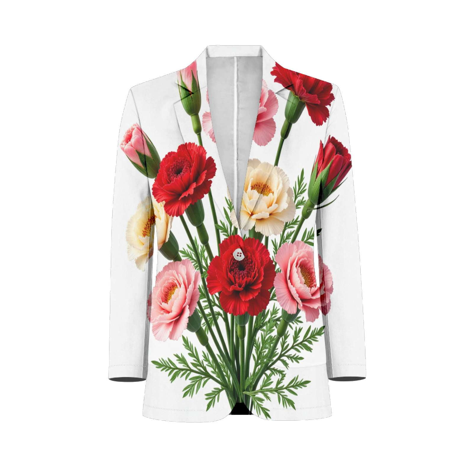 Carnation Bouquet Vibrant And Colorful Men Blazers Slim Clothing Summer ...