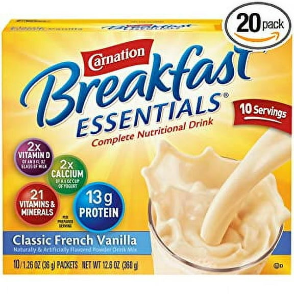 Carnation Instant Breakfast Essentials, Light Start, Chocolate, Pack of ...