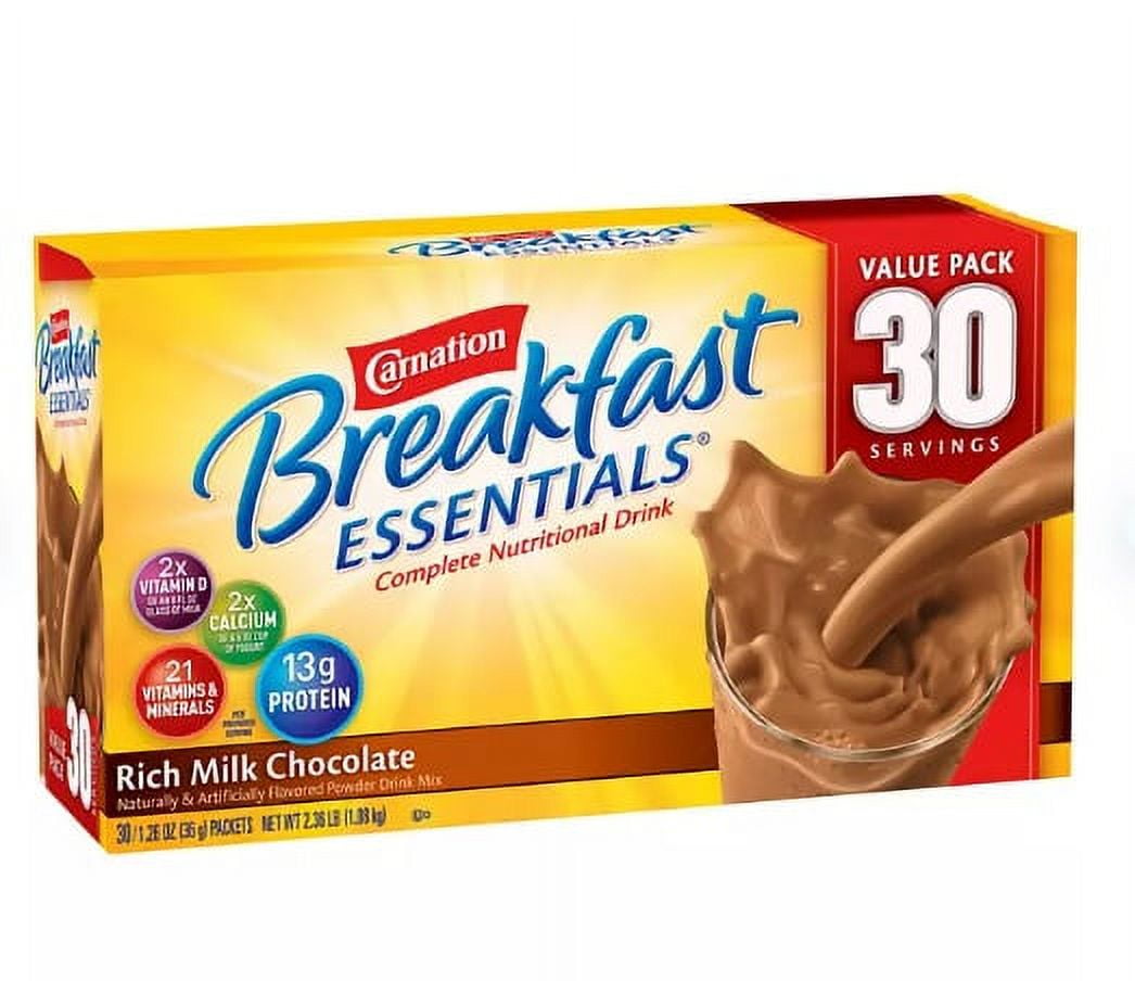 Carnation Breakfast Essentials Nutritional Chocolate Shake, Powder ...