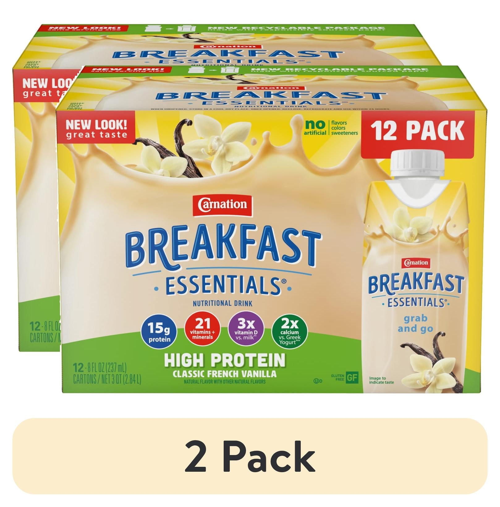 (2 pack) Carnation Breakfast Essentials High Protein Nutritional Drink ...